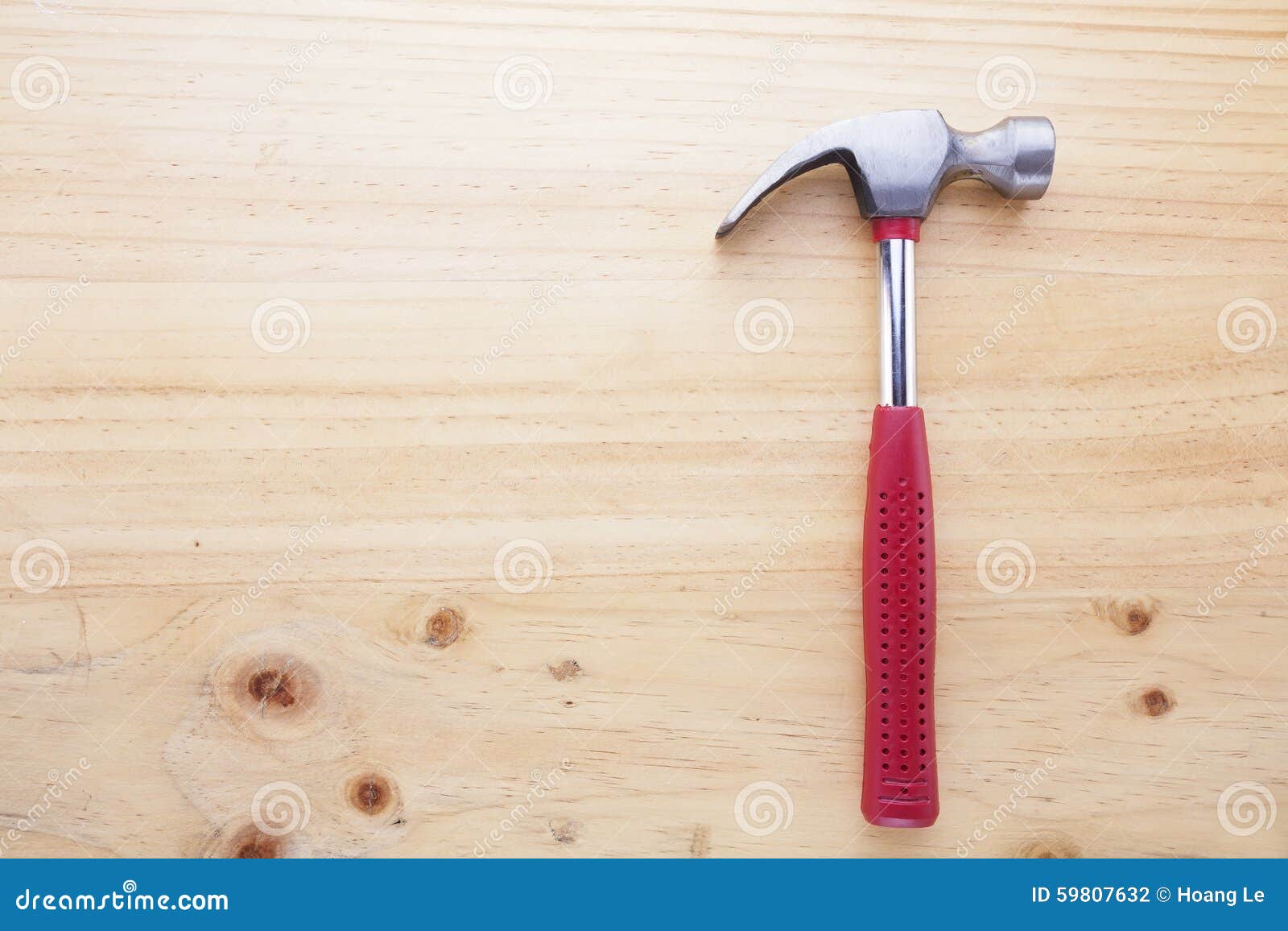 A hammer on a wood table stock photo. Image of knife - 59807632