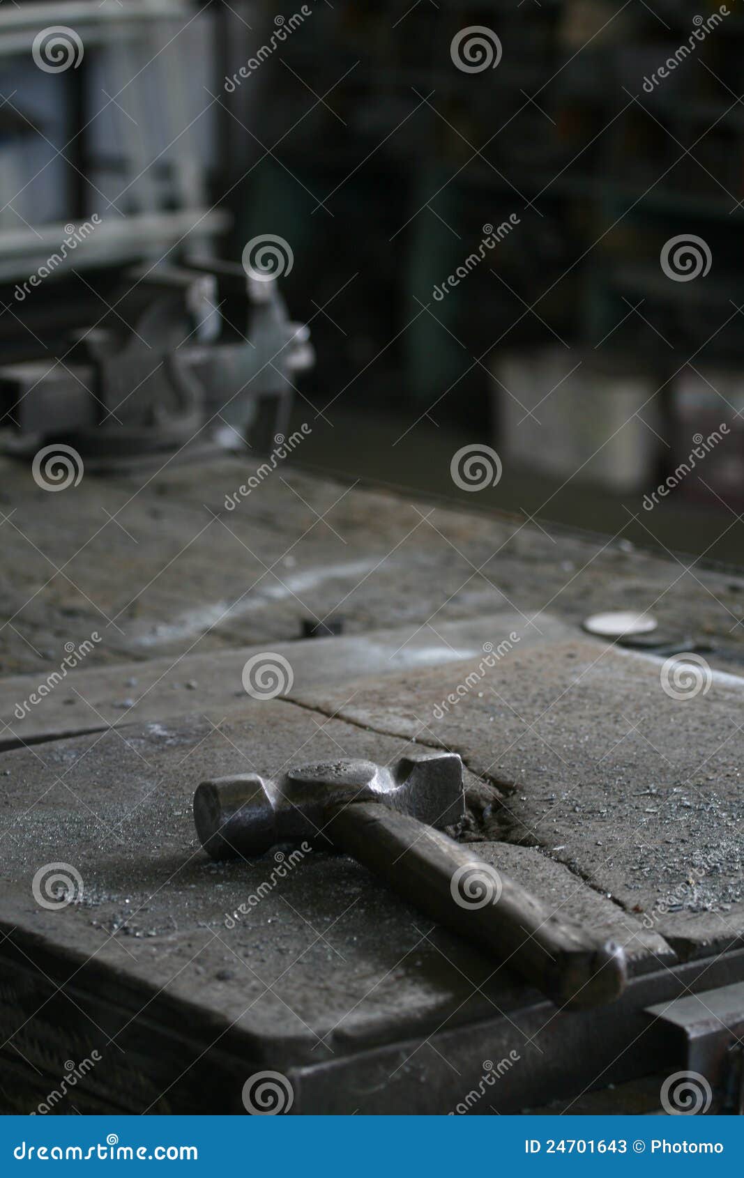 Hammer in a work bench stock image. Image of woodwork - 24701643