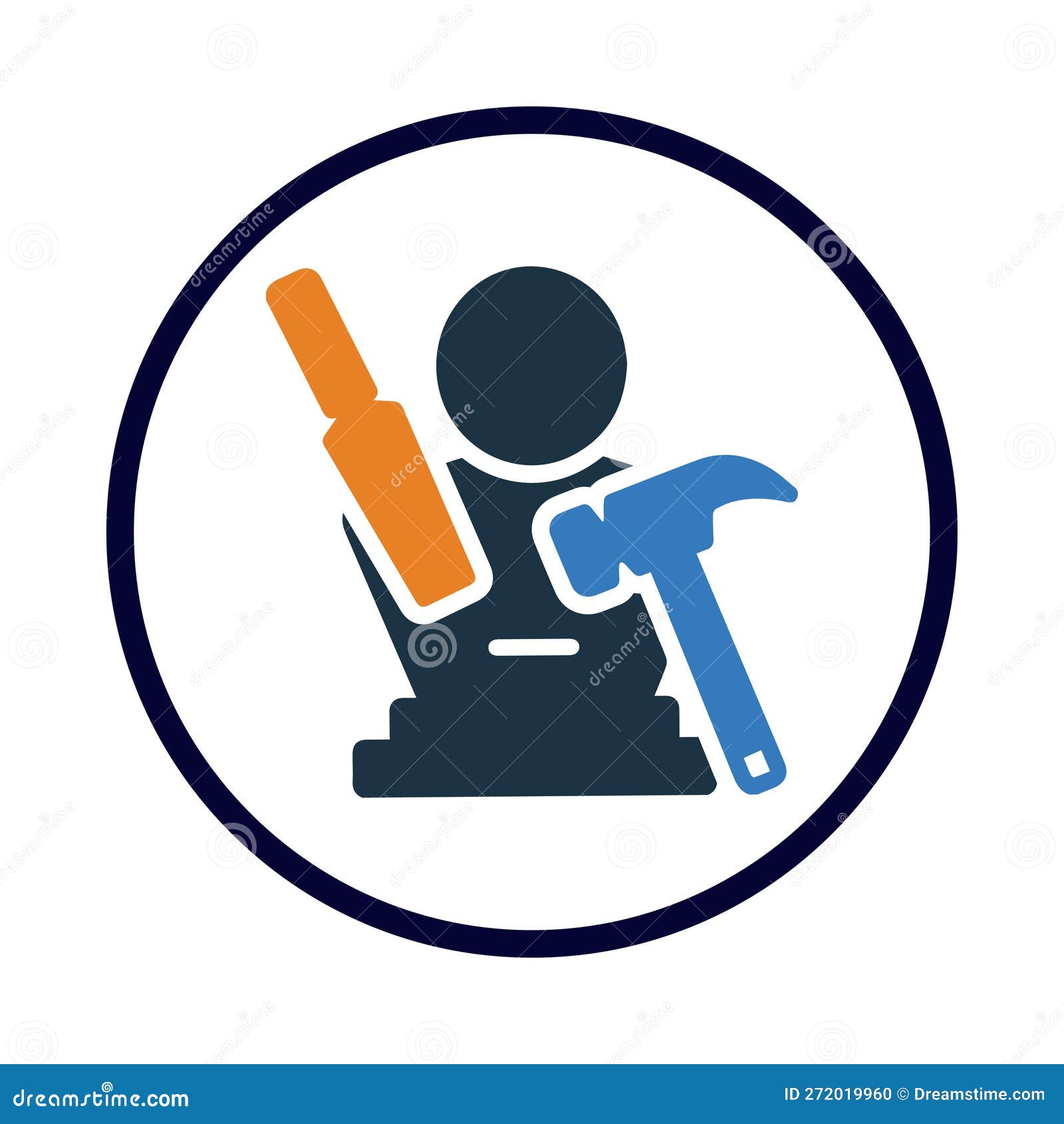Hammer, Worker, Electric Worker Icon Stock Vector - Illustration of ...
