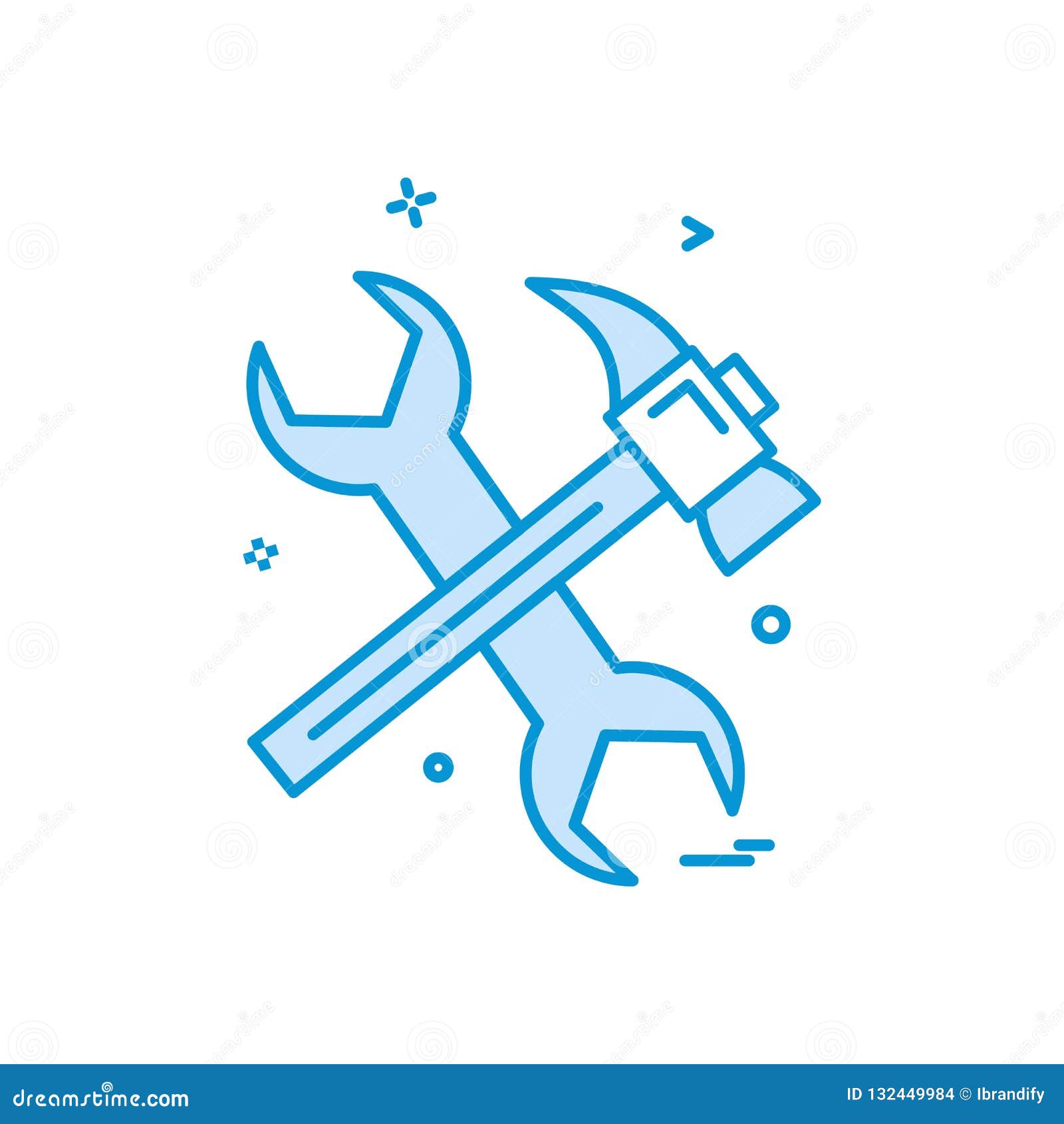Hammer Wrench Icon Vector Design Stock Vector - Illustration of hammer ... Hammer Wrench Icon Vector Design Stock Vector - Illustration of hammer ...