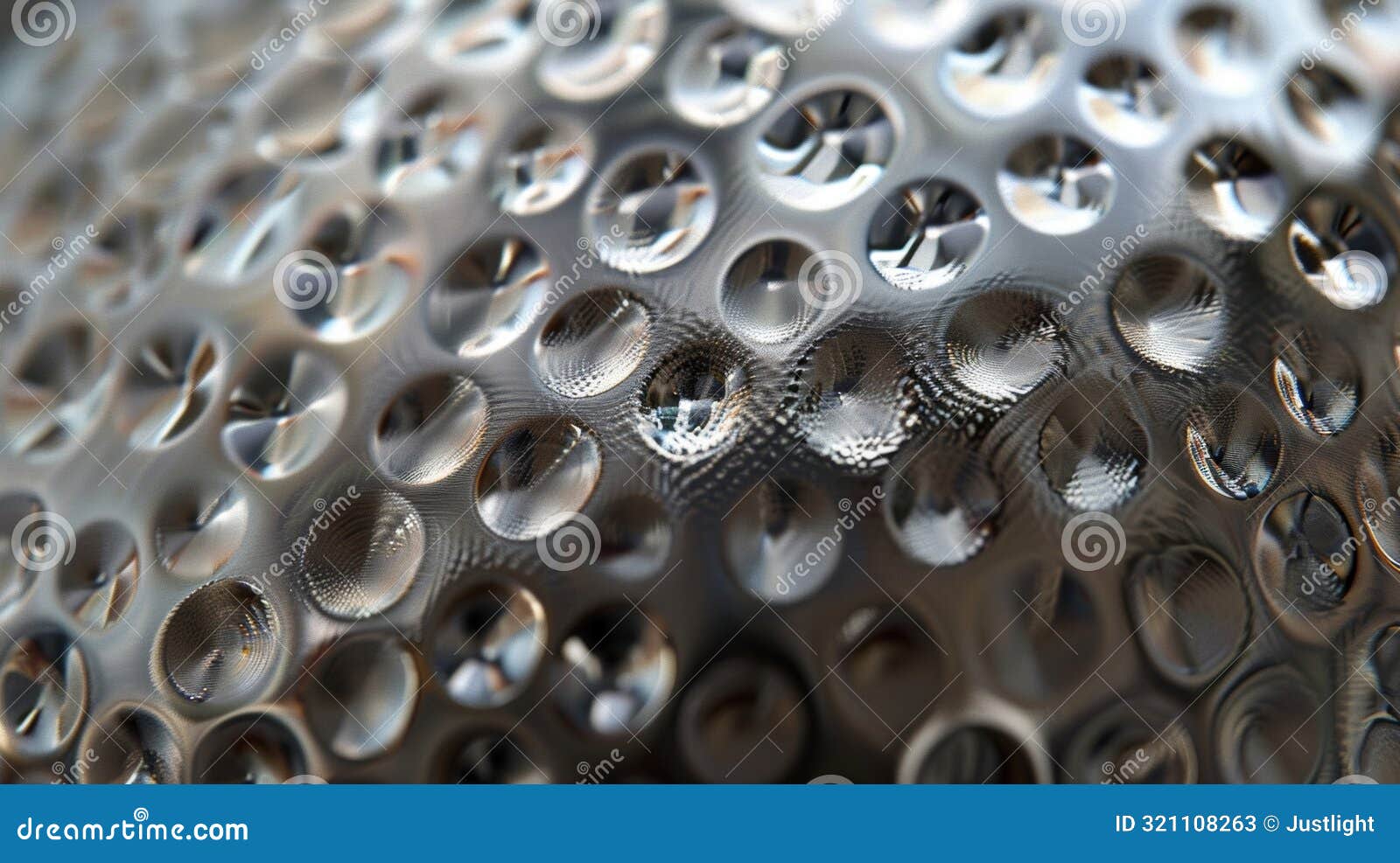A Hammered Metal Surface with a Dimpled Texture Resembling the Surface ...