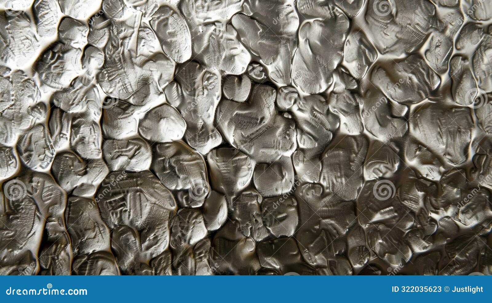 A Hammered Metallic Surface with an Uneven and Jagged Texture Creating ...