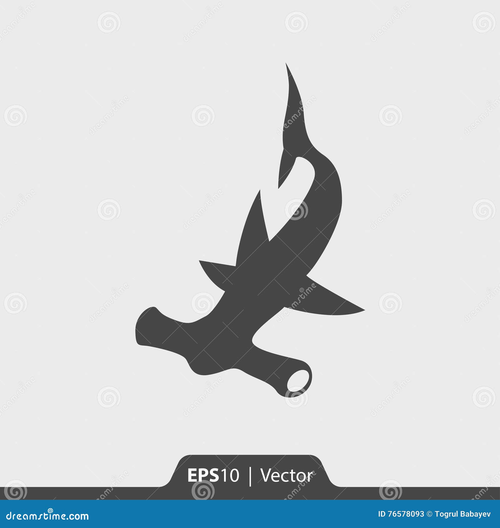 Hammerhead Shark Icon for Web and Mobile Stock Illustration ...