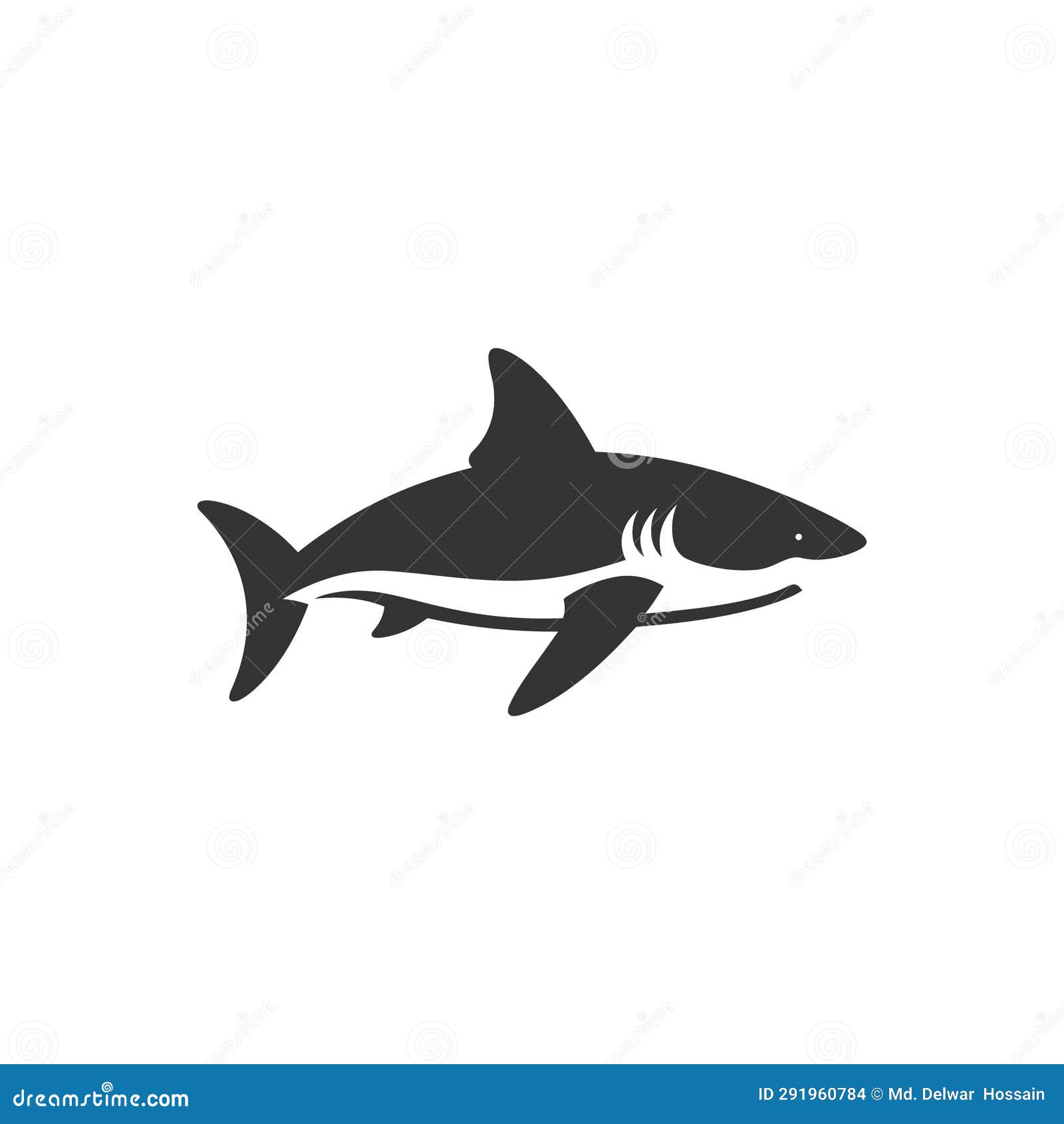 Hammerhead shark icon stock vector. Illustration of illustrations ...