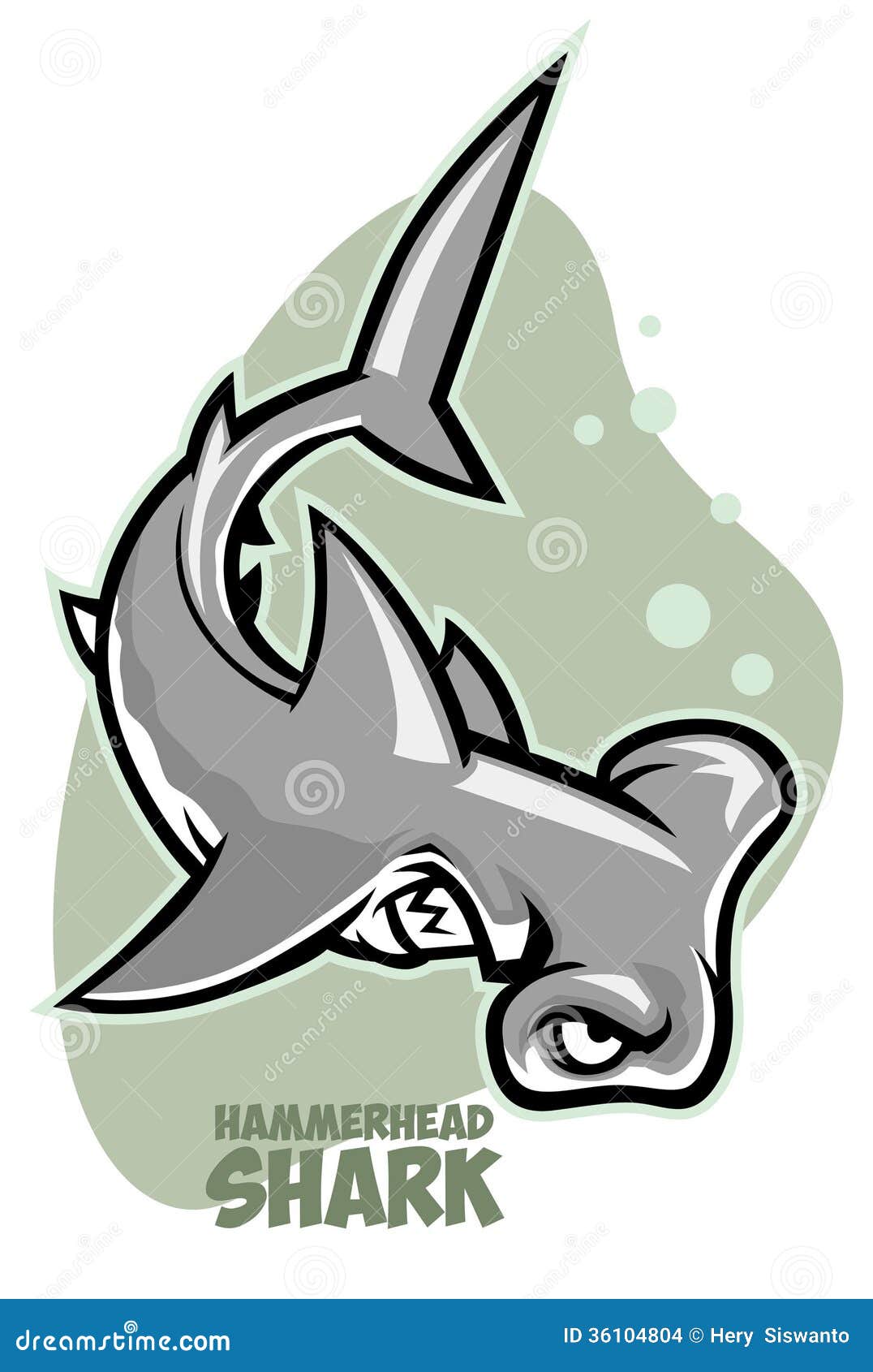 Hammerhead Shark Vector Line Art, Iconic Logo Illustrator ...