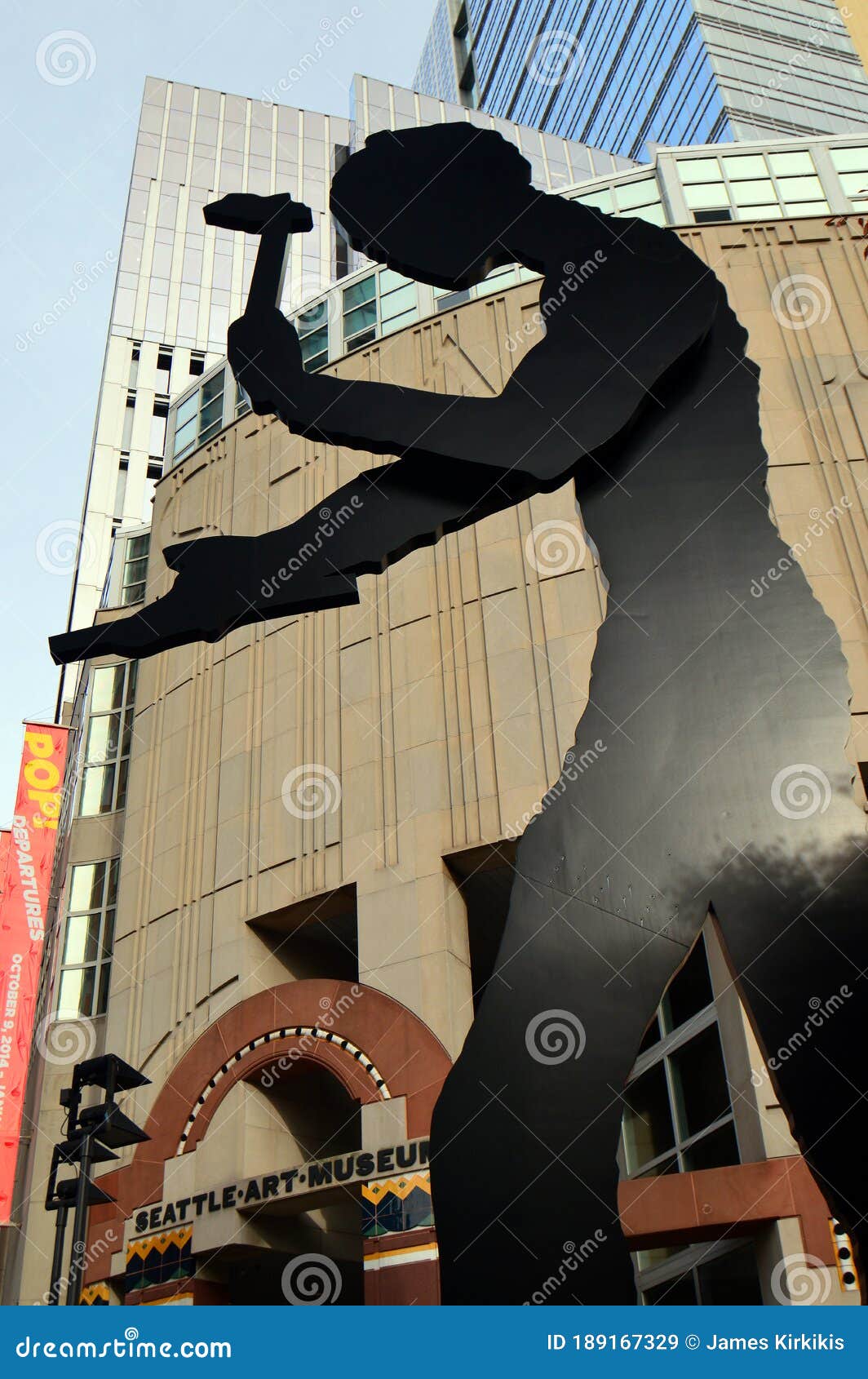 Hammering Man, Seattle Museum of Art Editorial Stock Image - Image of ...