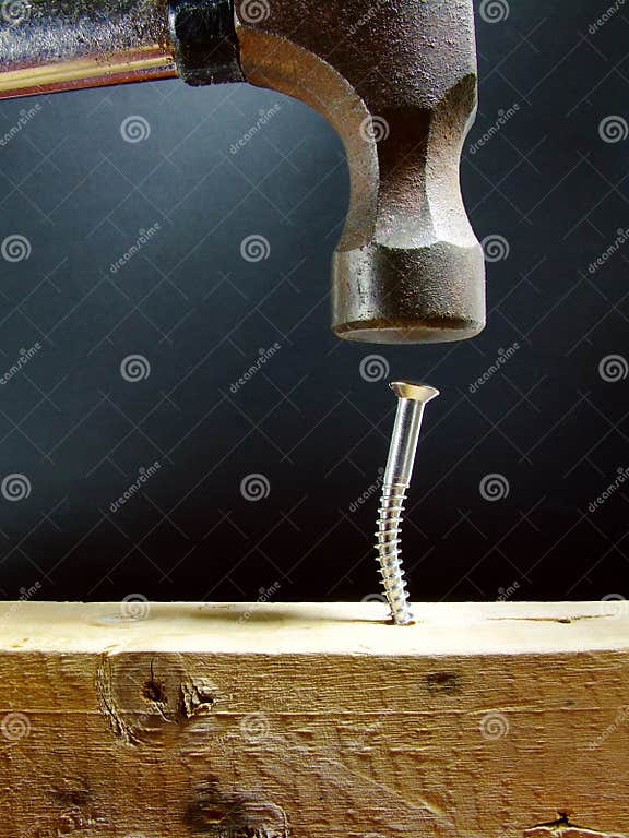 Hammering a stock photo. Image of forcing, hammer, crude - 4469704
