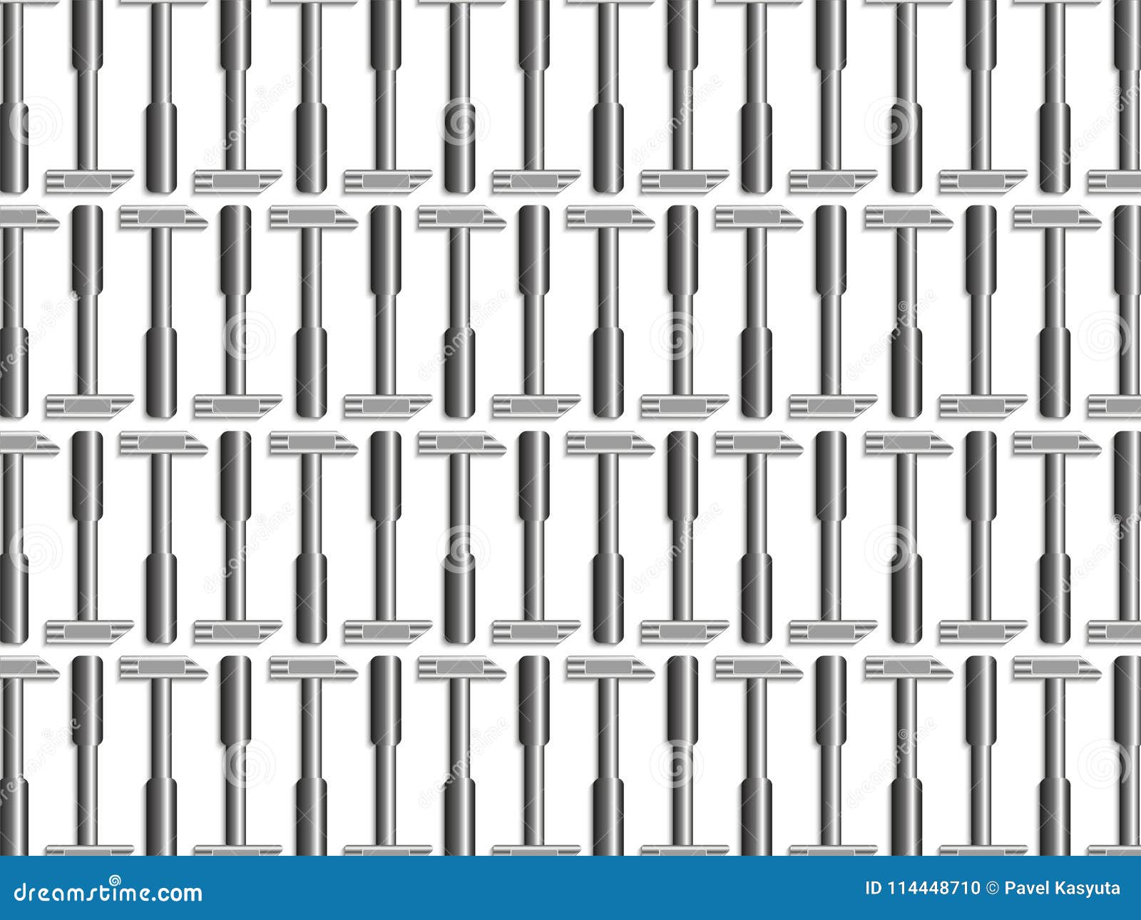 Hammers. Abstract Composition in Several Shades of Gray with a Shadow ...