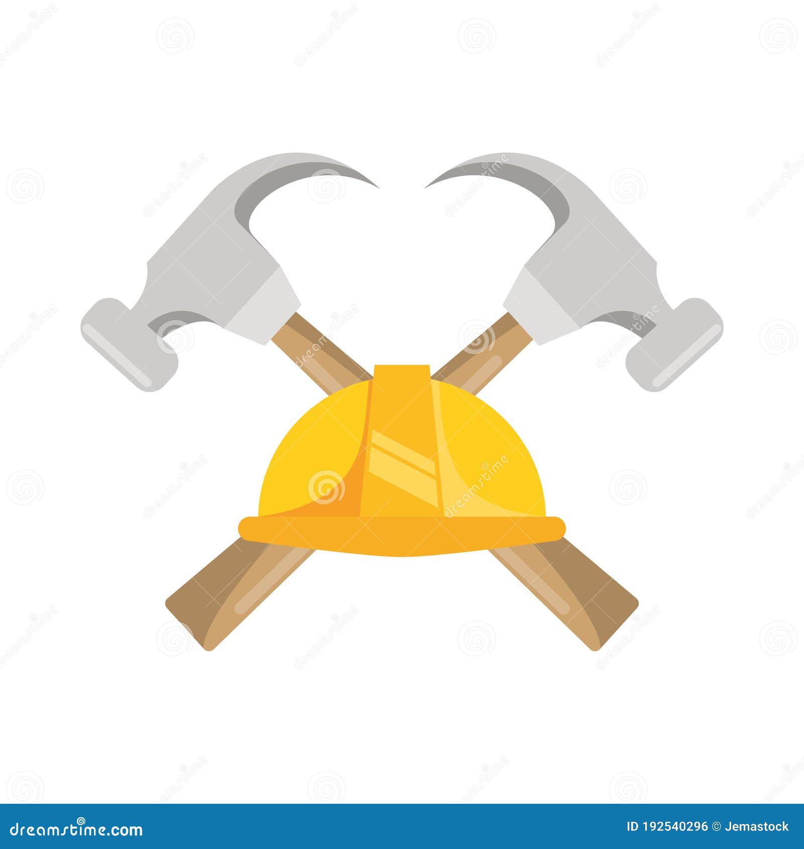 Hammers Construction Tools Pattern Background Vector Illustration | CartoonDealer.com #192614592