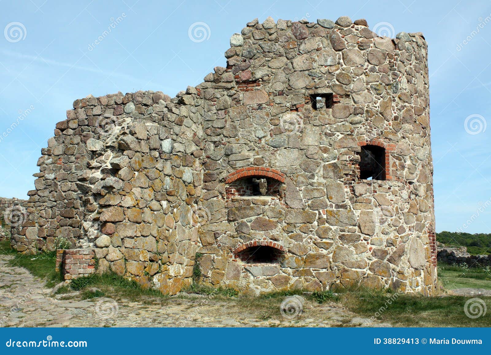 Hammershus ruins stock image. Image of historical, stone - 38829413