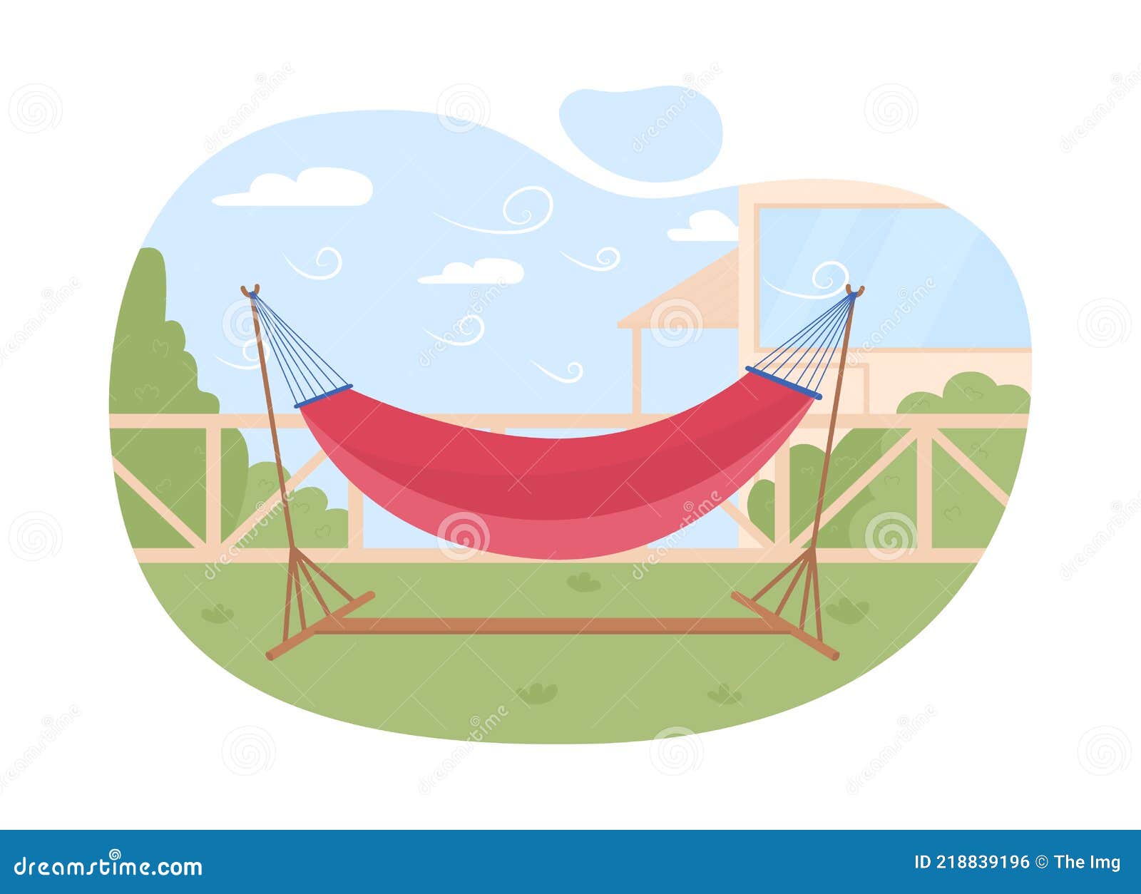 Man Lounging In Hammock Cartoon Vector | CartoonDealer.com #42096469