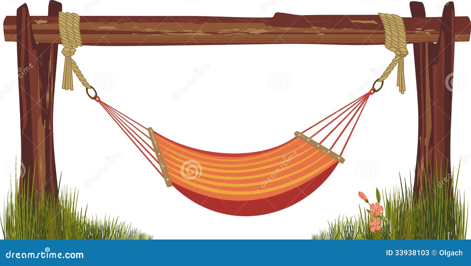 Hammock stock vector. Illustration of travel, sketch - 33938103