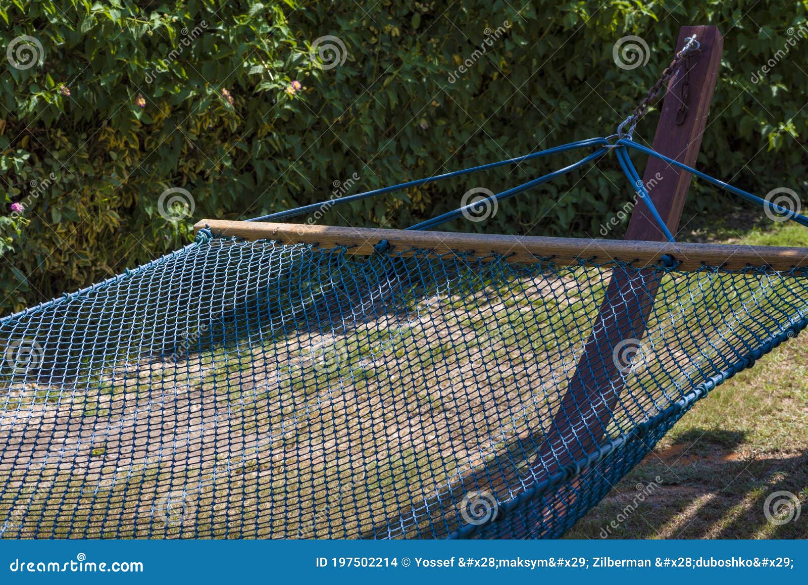 Hammock Made of Fabric Rope. Mesh Made of Fabric Rope Stock Photo ...