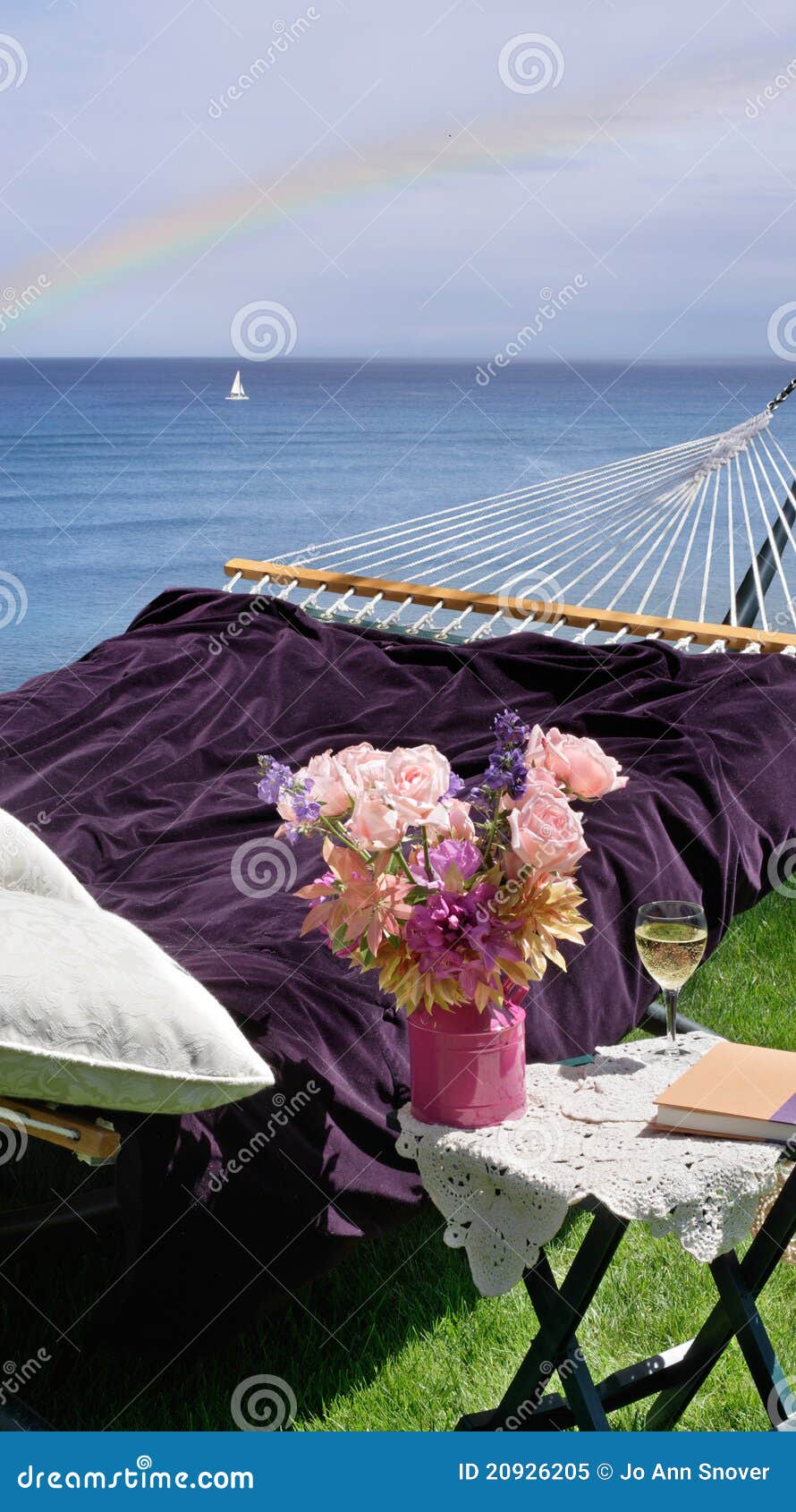 Hammock with ocean view stock image. Image of luxury - 20926205