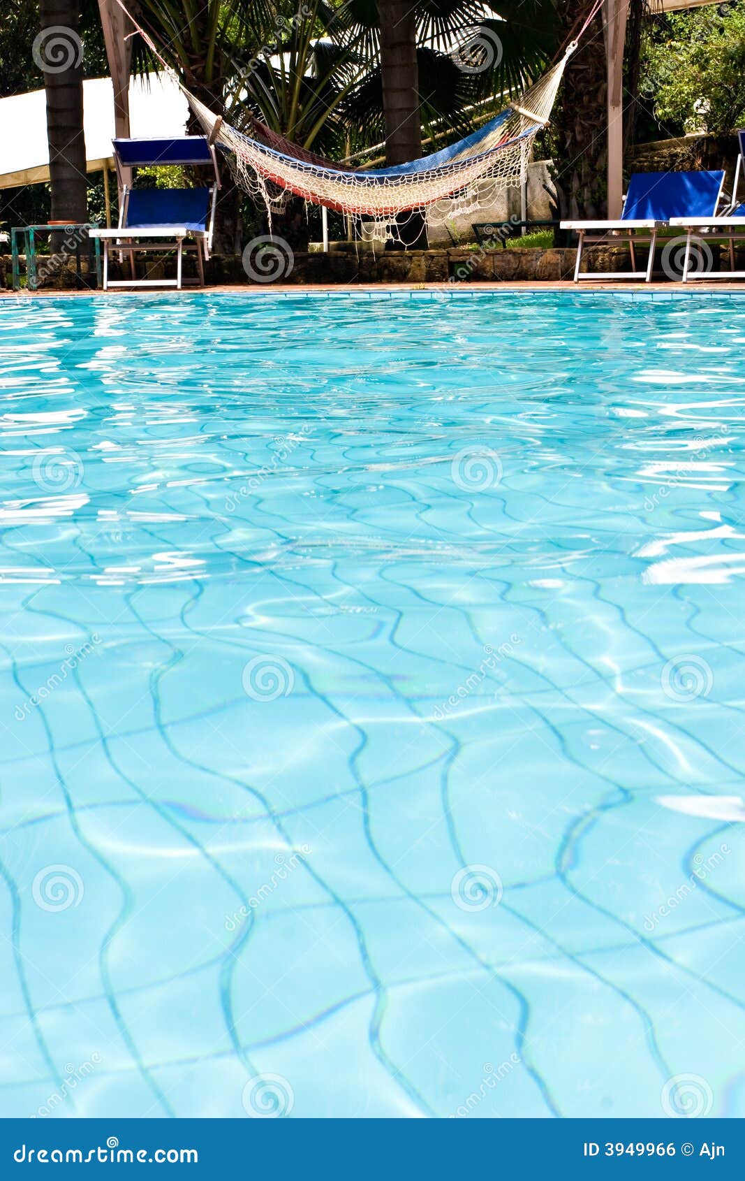 Hammock by the Pool stock photo. Image of holidays, blue - 3949966
