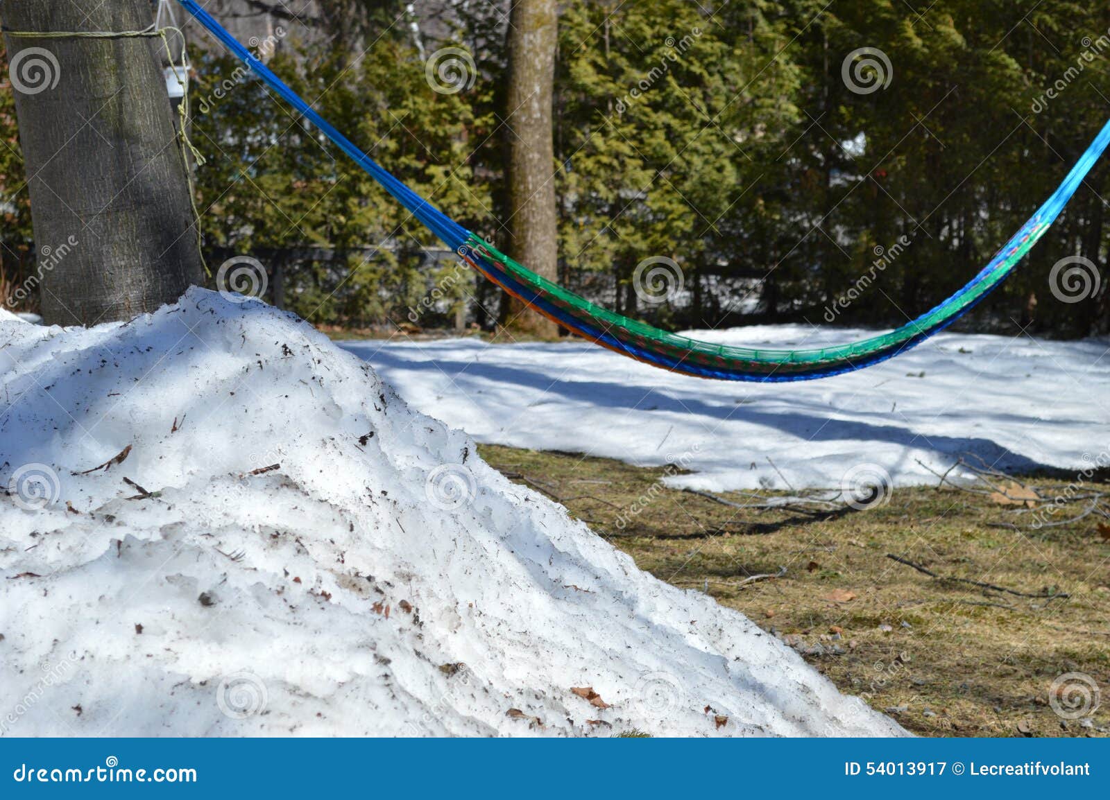 Hammock and snow stock image. Image of parking, hamock - 54013917