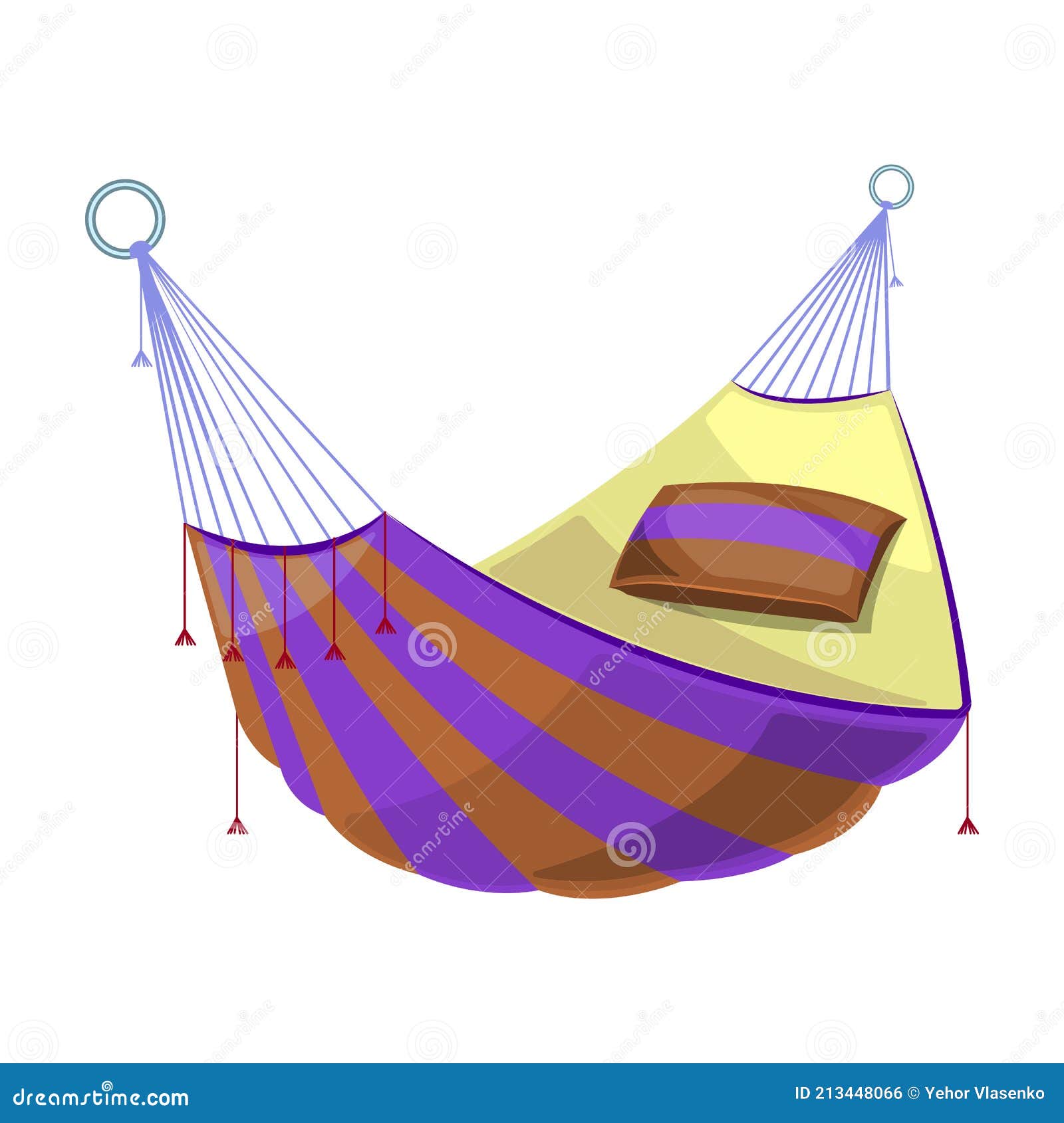 Hammock Vector Icon.Cartoon Vector Icon Isolated on White Background ...