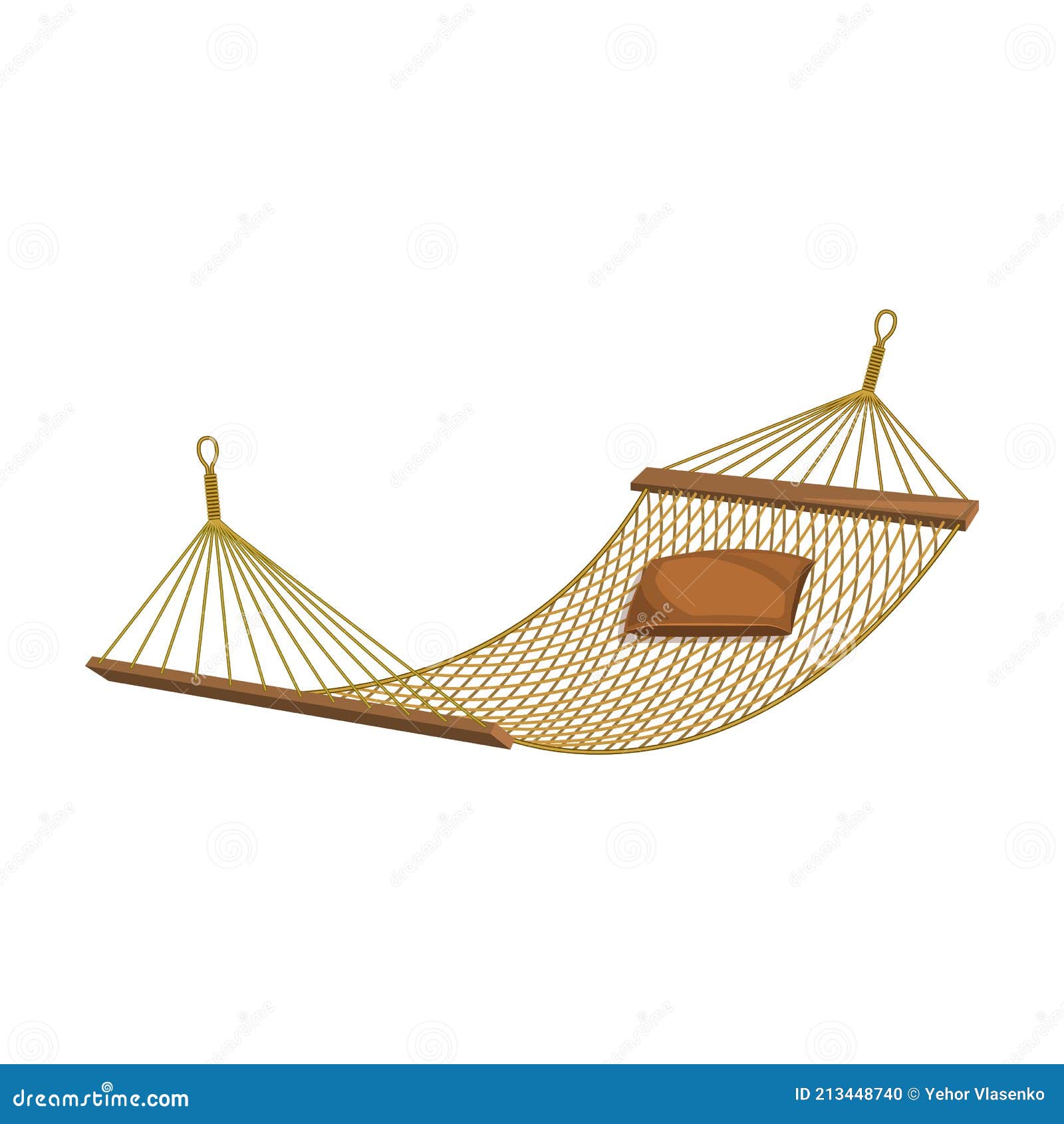 Hammock Vector Icon.Cartoon Vector Icon Isolated on White Background ...