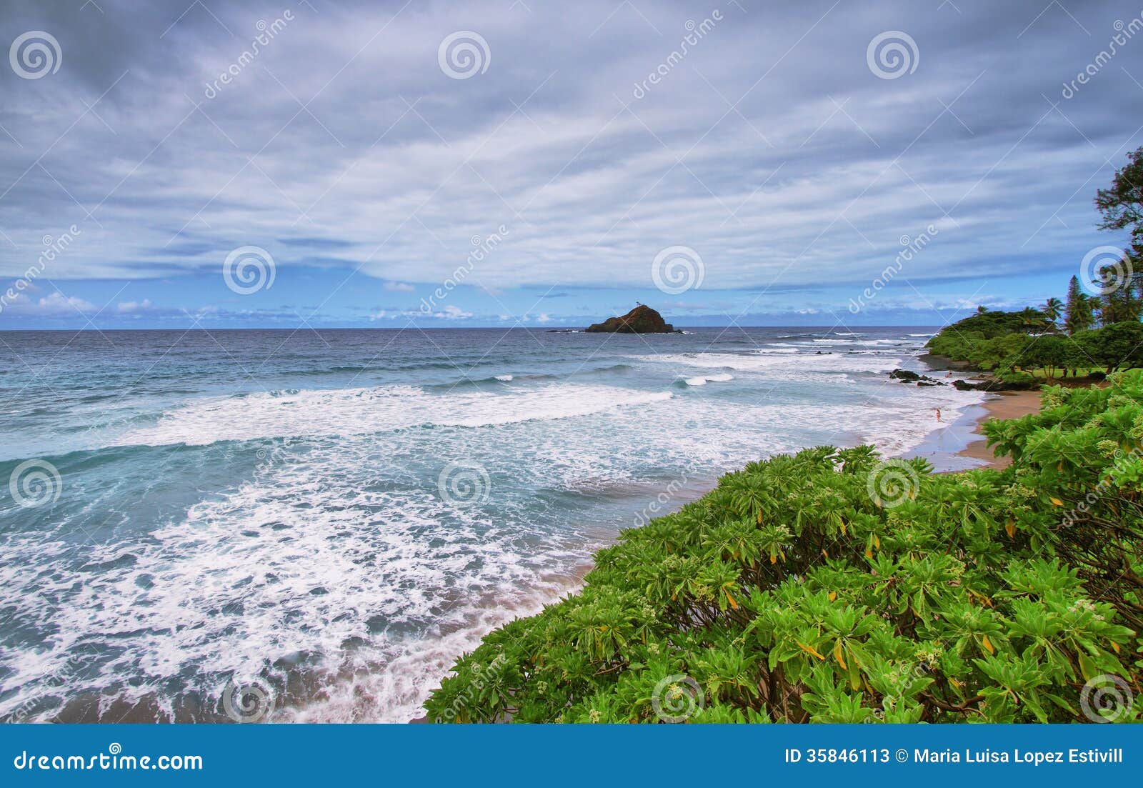 Hamoa Beach viewpoint stock image. Image of paradise - 35846113