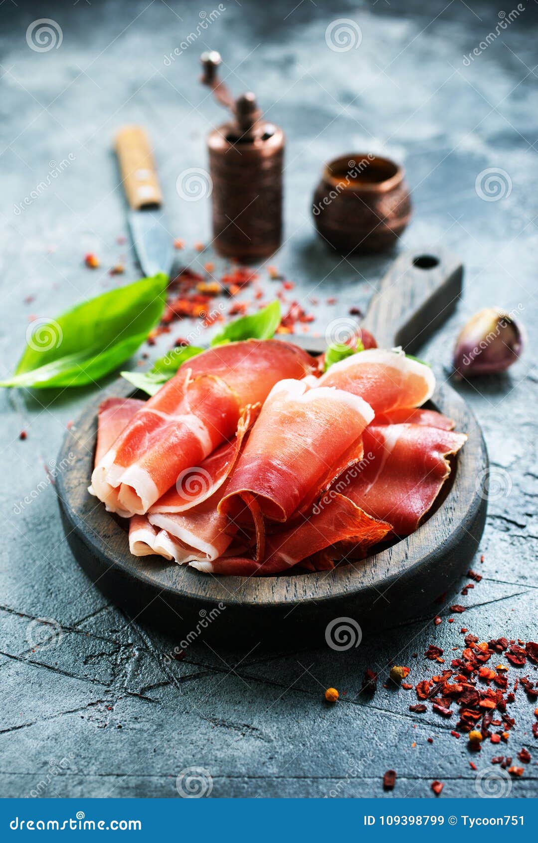 Hamon stock image. Image of macro, fresh, appetizer - 109398799