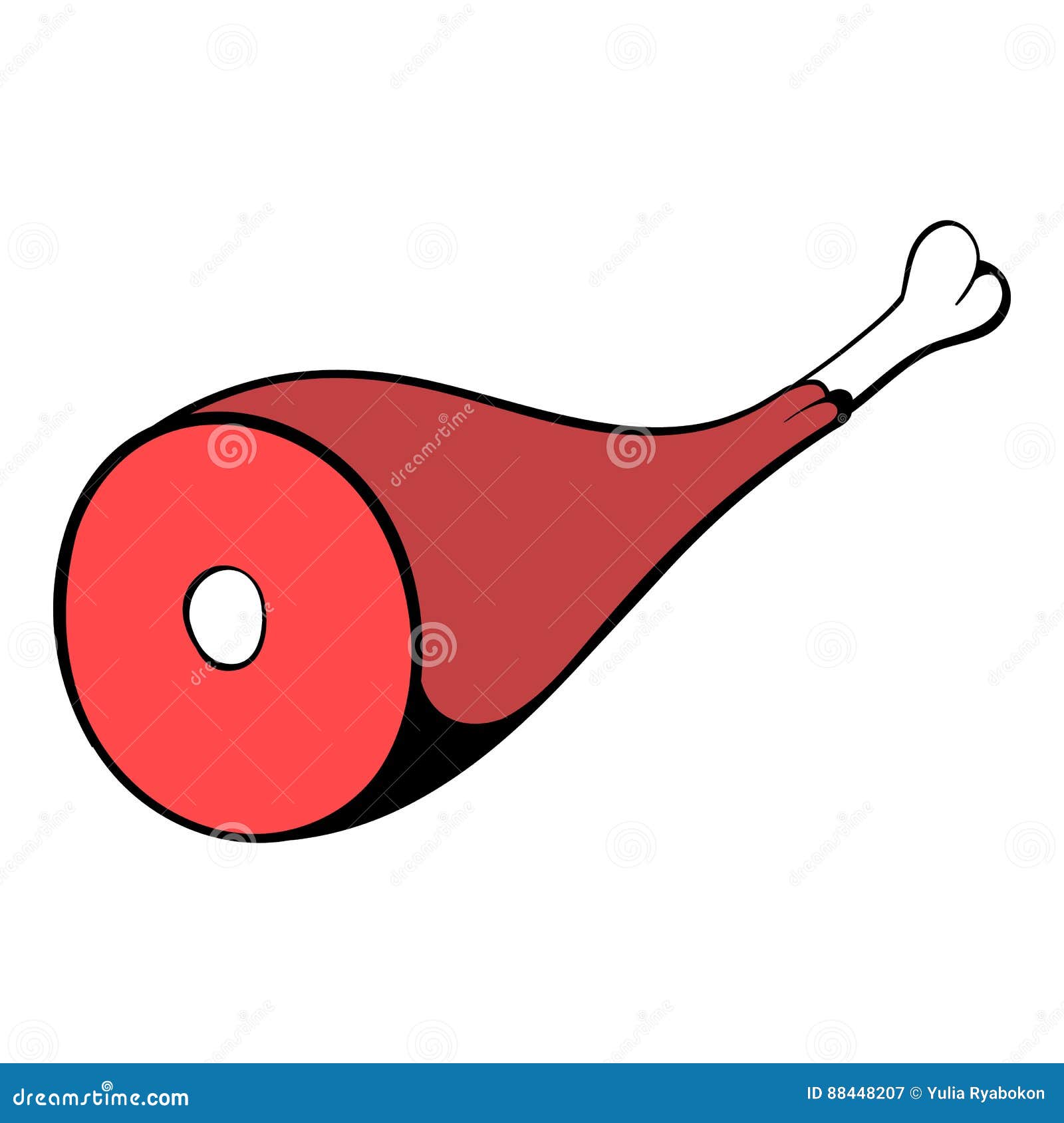 Hamon icon cartoon stock vector. Illustration of ingredient - 88448207