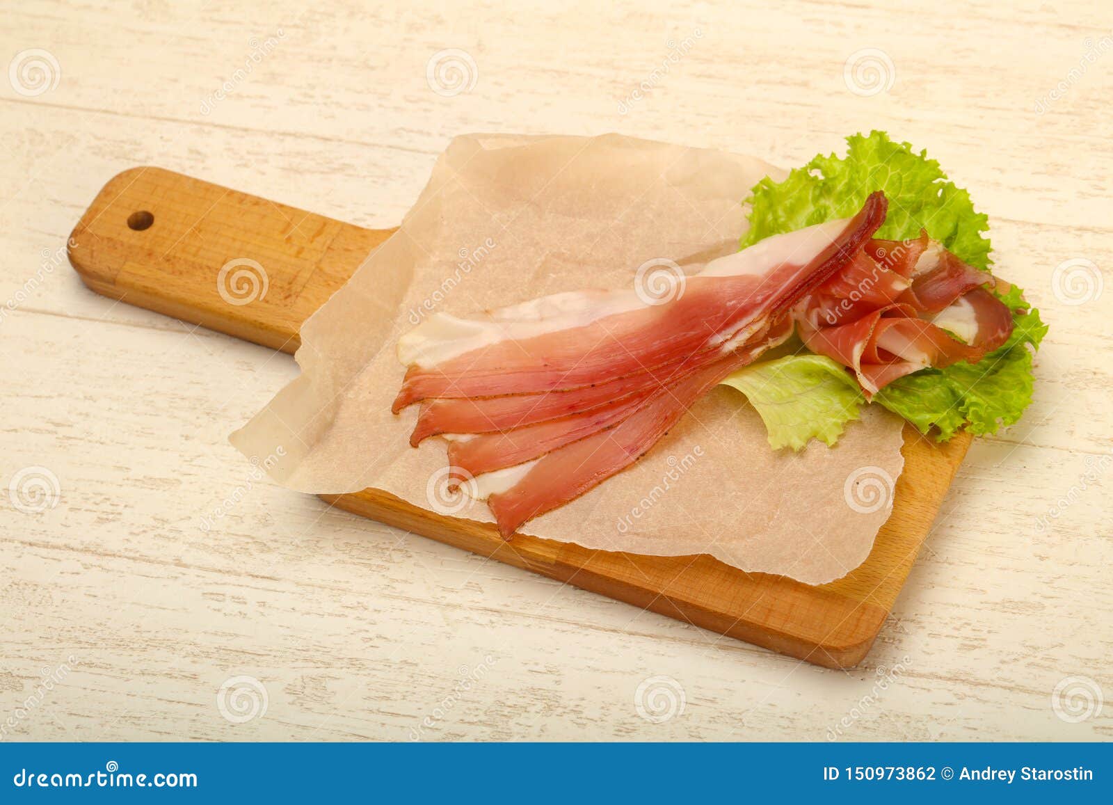 Spanish Traditional Hamon Pork Meat Stock Photo - Image of slice ...