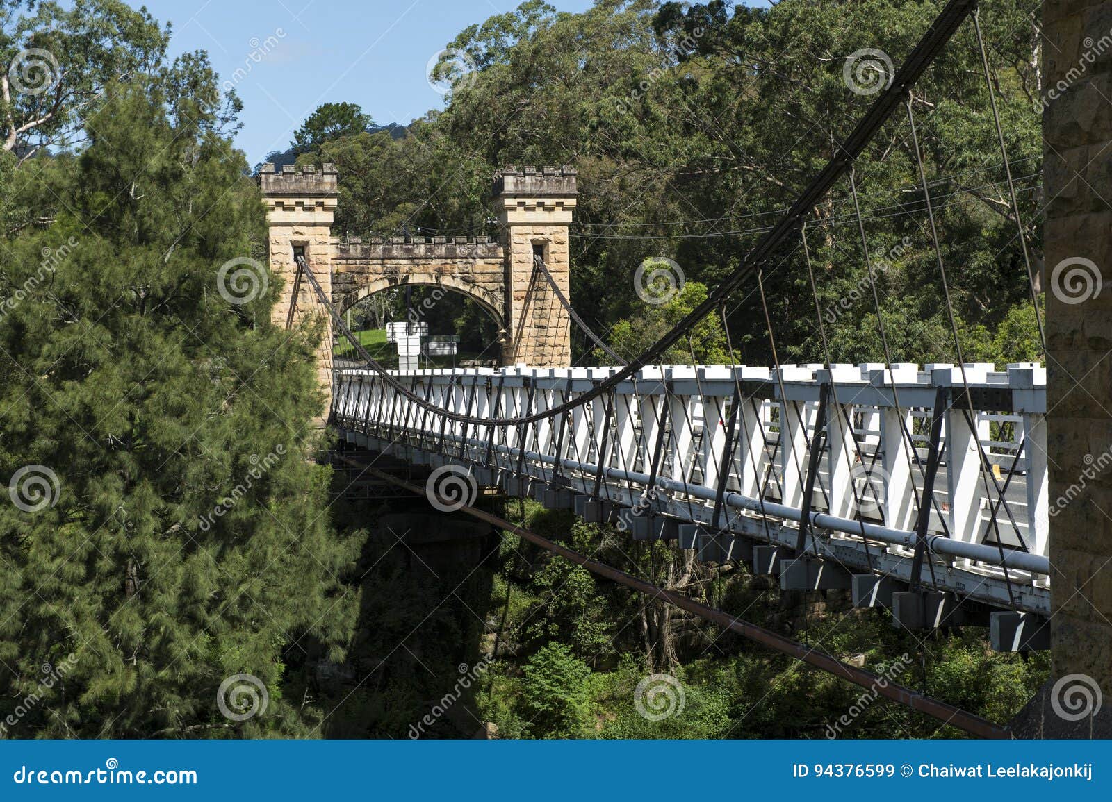 Hampden Bridge Kangaroo Valley Stock Image - Image of sandstone, river ...