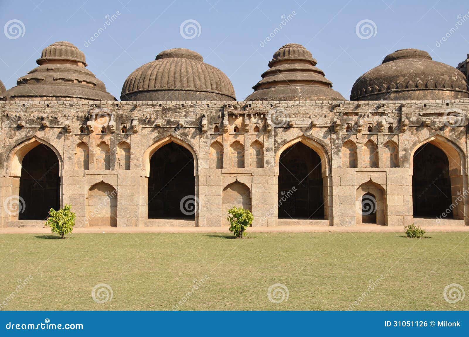 Hampi elephant stables stock photo. Image of touristic - 31051126