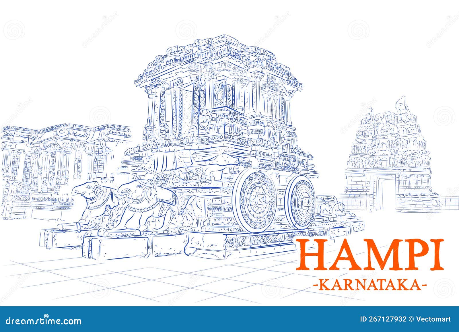 Hampi Temple of Vijayanagara District, Karnataka, India Stock ...