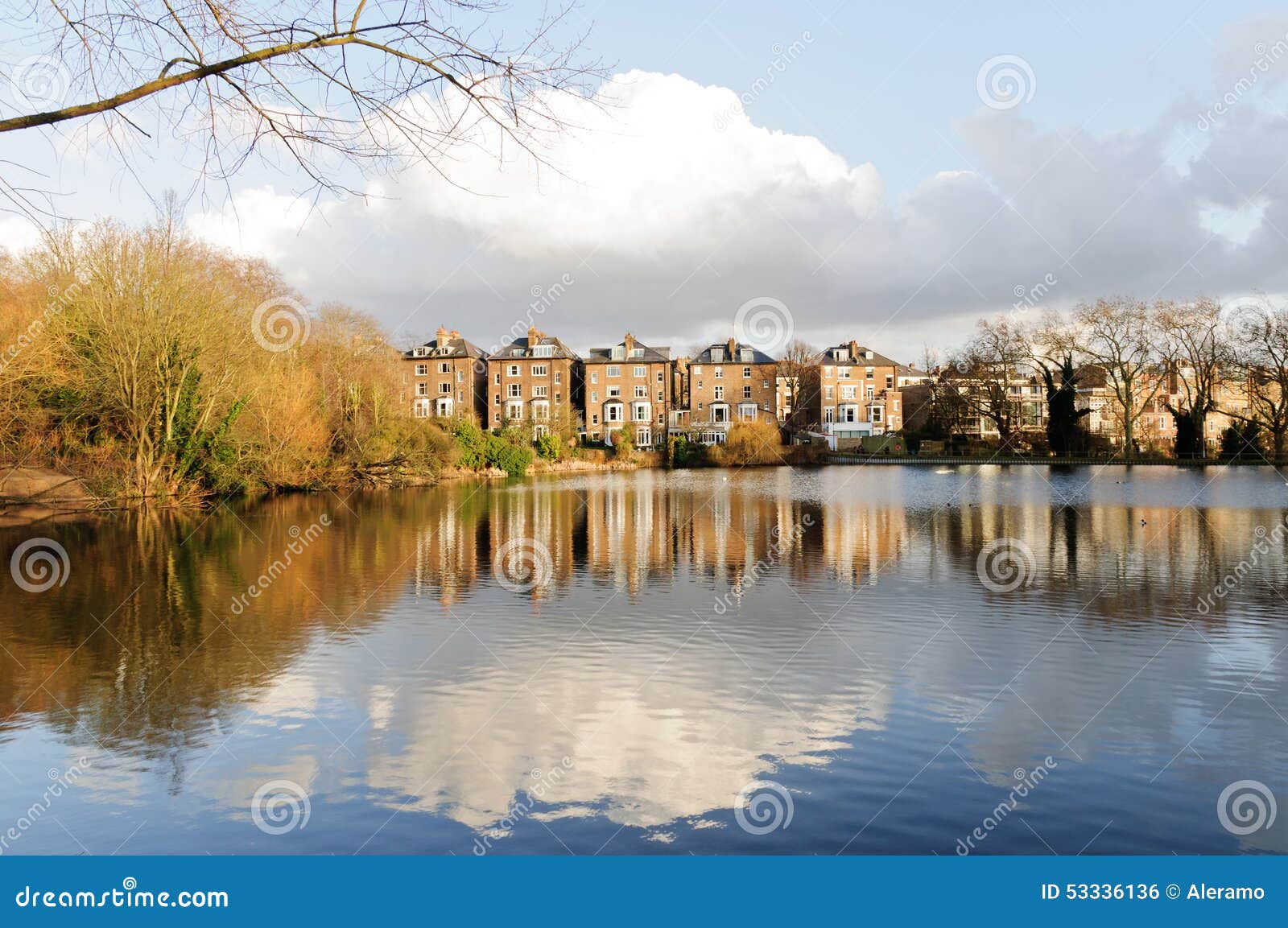 Hampstead Heath park stock photo. Image of london, lake - 53336136