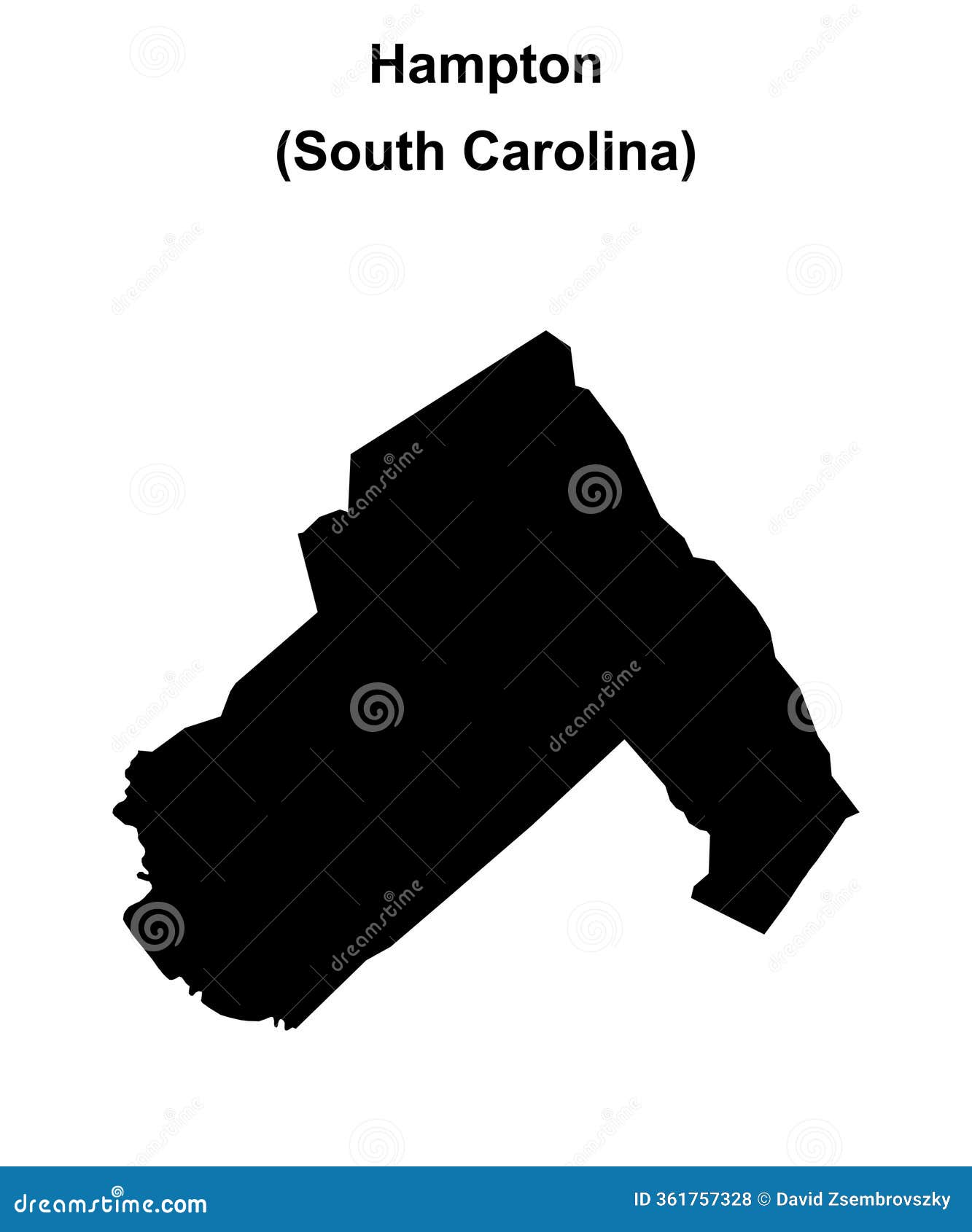 Hampton Outline Map Cartoon Vector | CartoonDealer.com #357486531