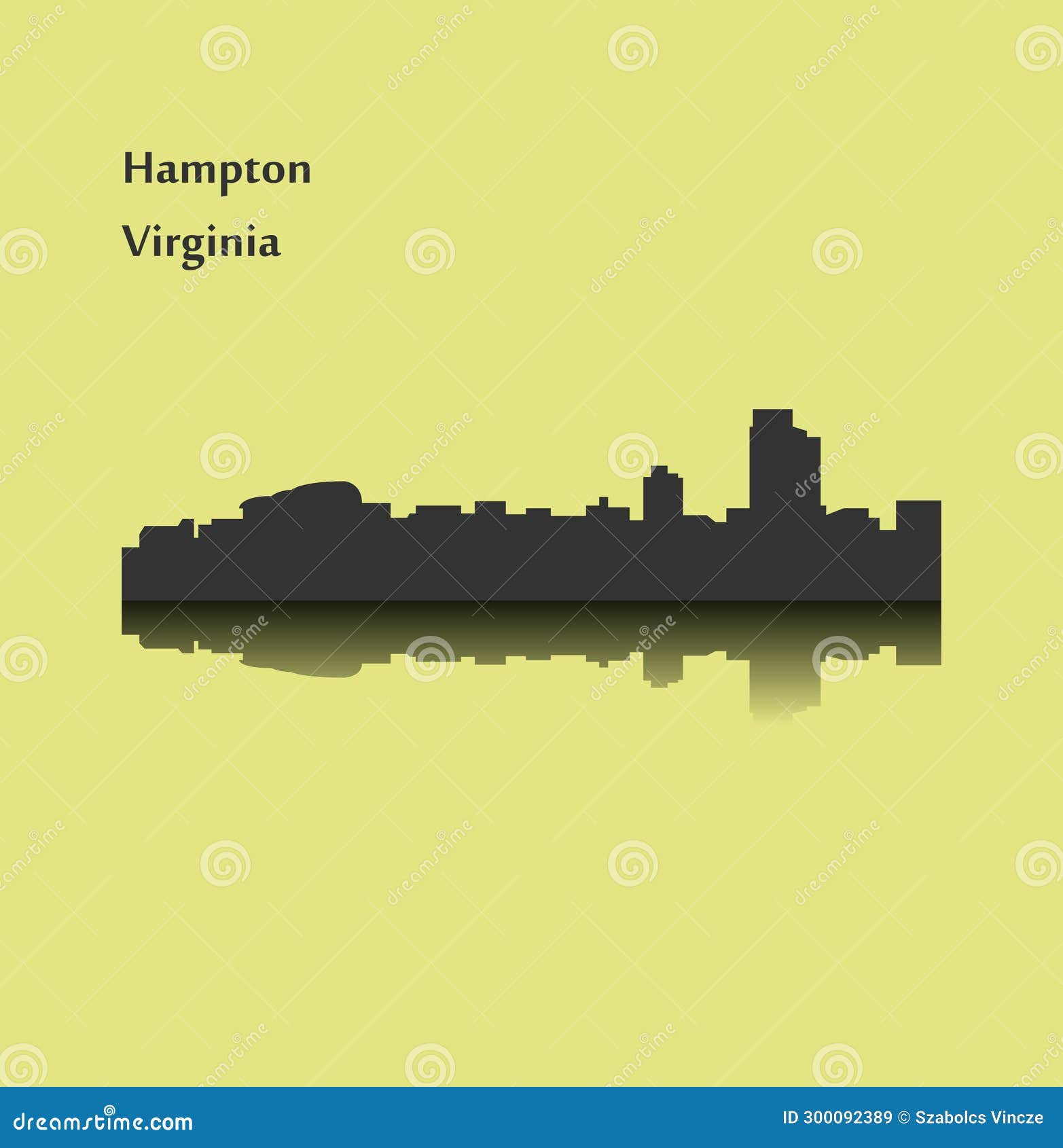 Hampton, Virginia ( City Silhouette ) Stock Illustration - Illustration ...