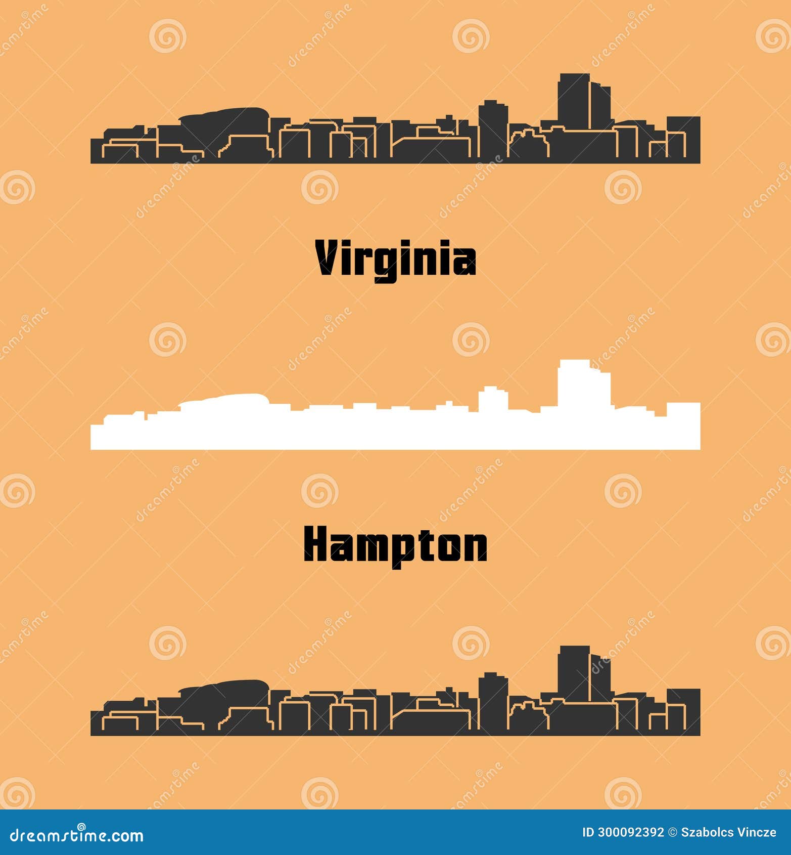 Hampton, Virginia ( City Silhouette ) Stock Vector - Illustration of ...