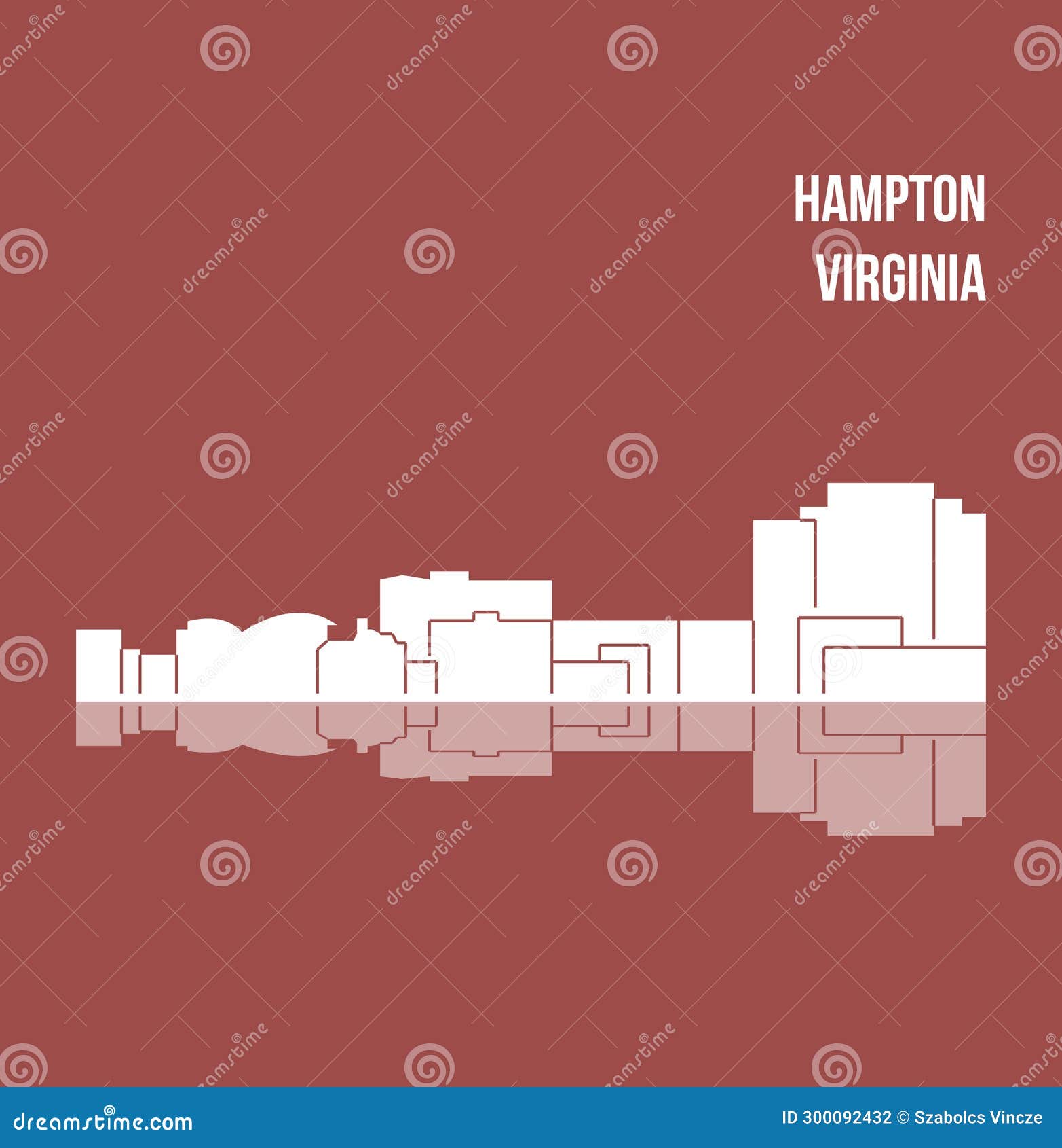 Hampton, Virginia ( City Silhouette ) Stock Illustration - Illustration ...