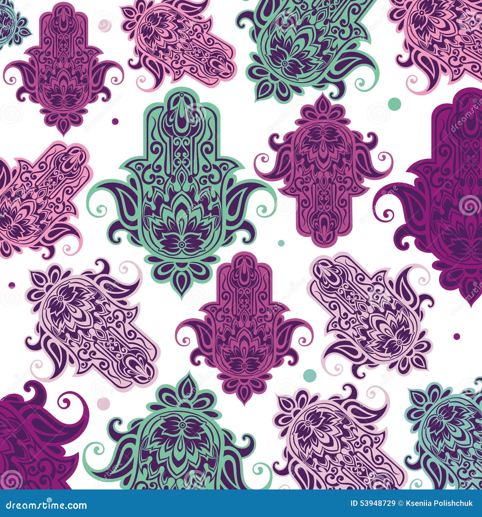 Arabic Hamsa Hand Background Vector Illustration | CartoonDealer.com #54583072