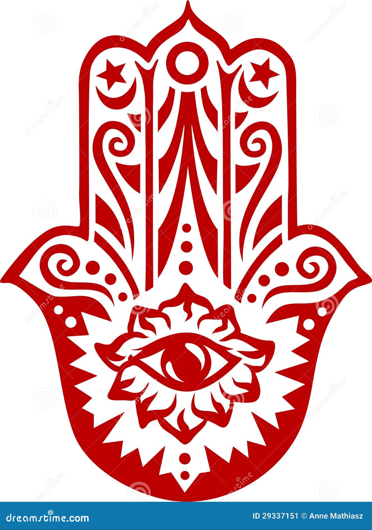 Hamsa - Hand of Fatima - Protection Amulet Stock Vector - Illustration ...