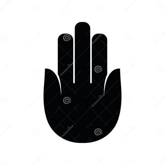 Hamsa hand icon stock vector. Illustration of hand, silhouette - 295532324