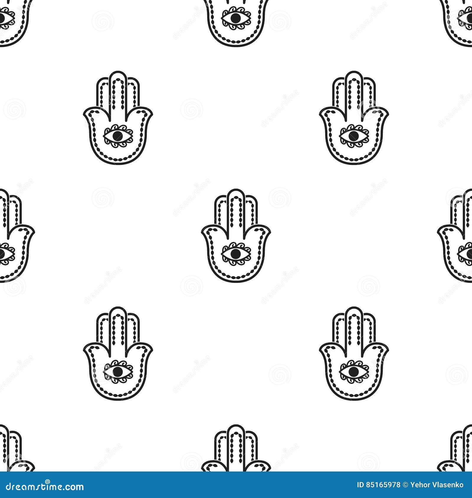 Hamsa Icon Vector Isolated On White Background, Hamsa Sign , Thin Line ...