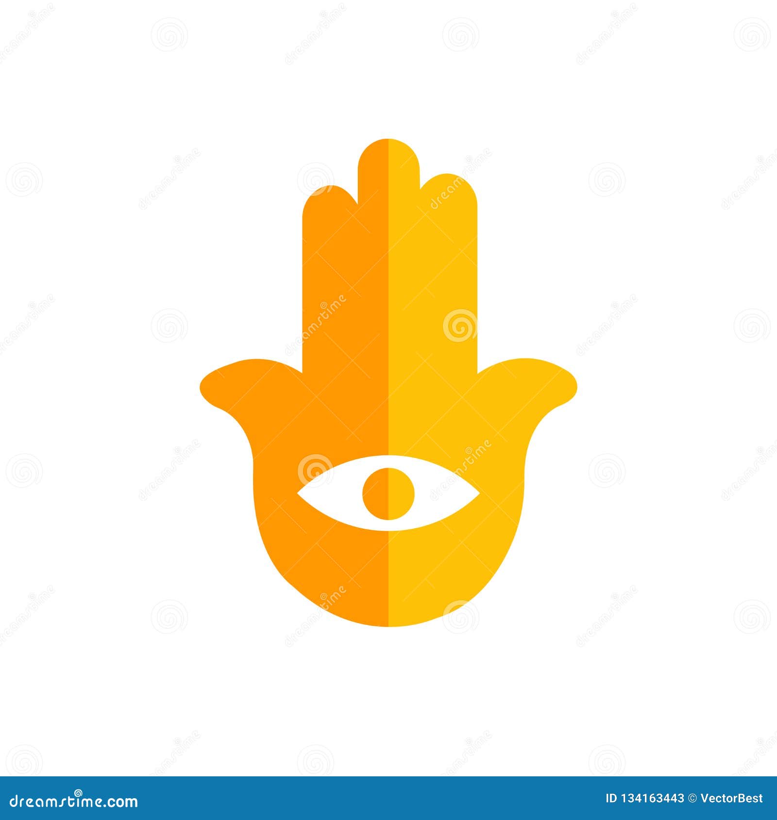 Hamsa Icon Vector Sign and Symbol Isolated on White Background Stock ...