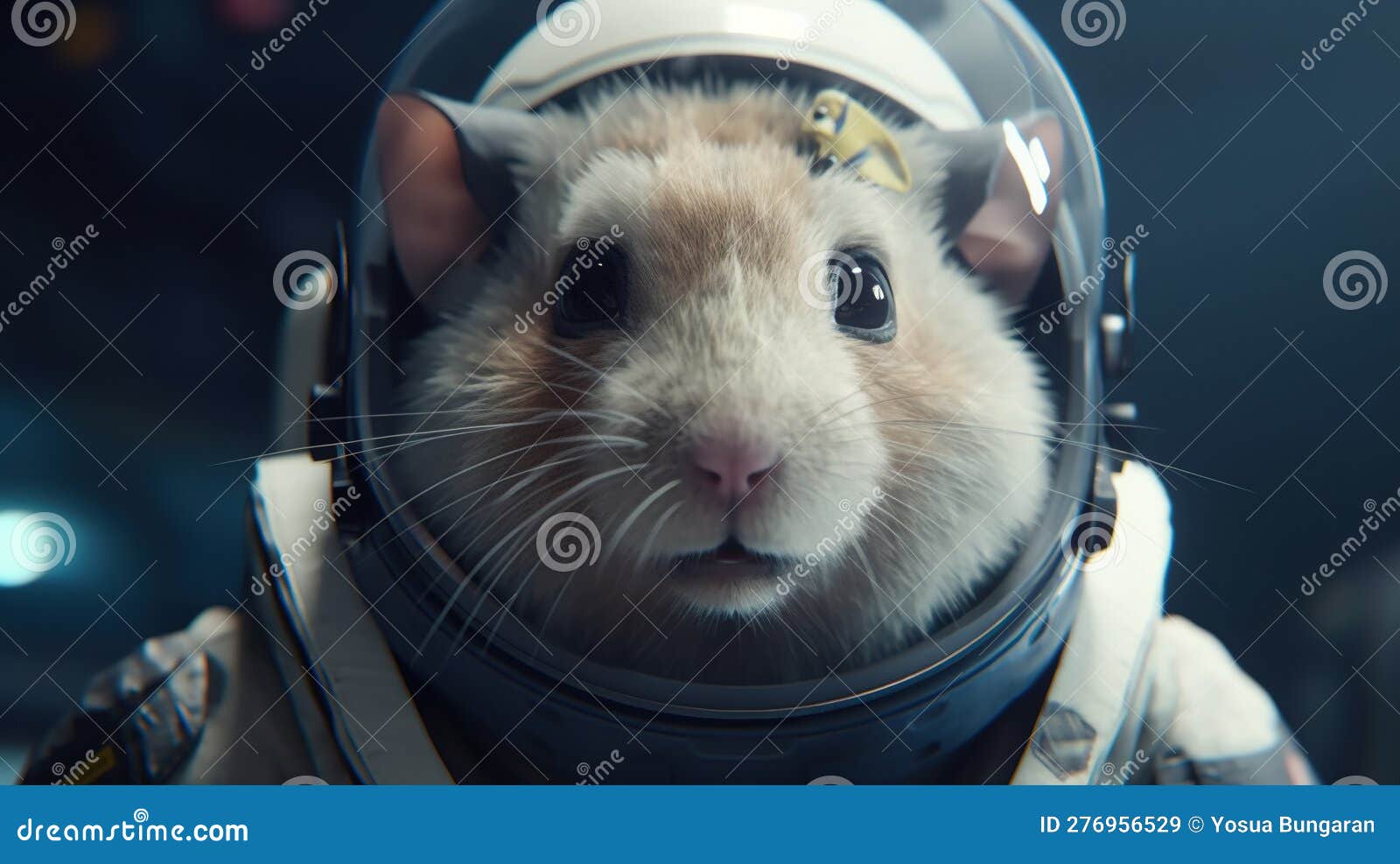 Hamster Astronaut, Digital Art Illustration, Generative AI Stock Illustration - Illustration of ...
