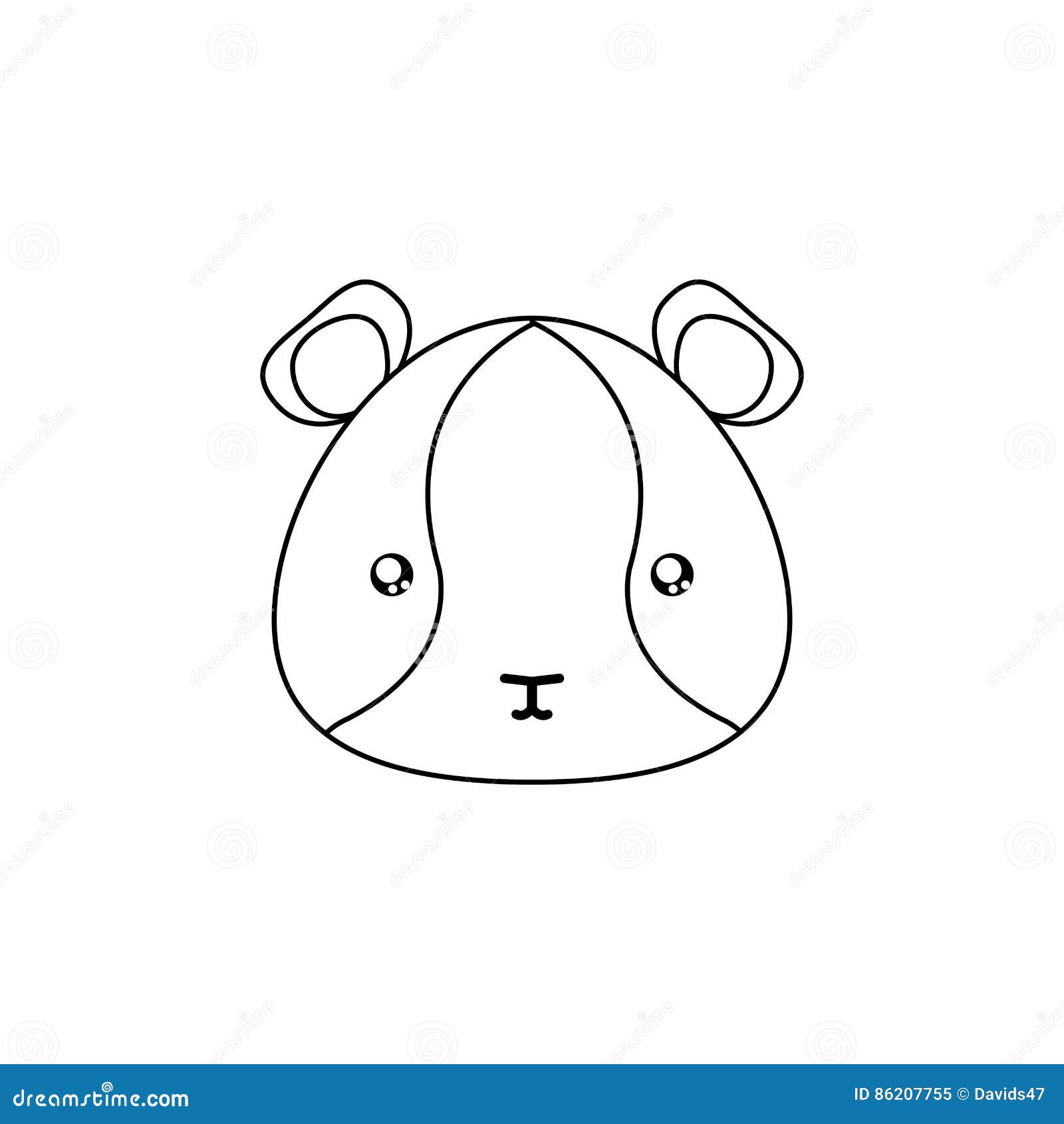Hamster Drawing Face stock vector. Illustration of character - 86207755