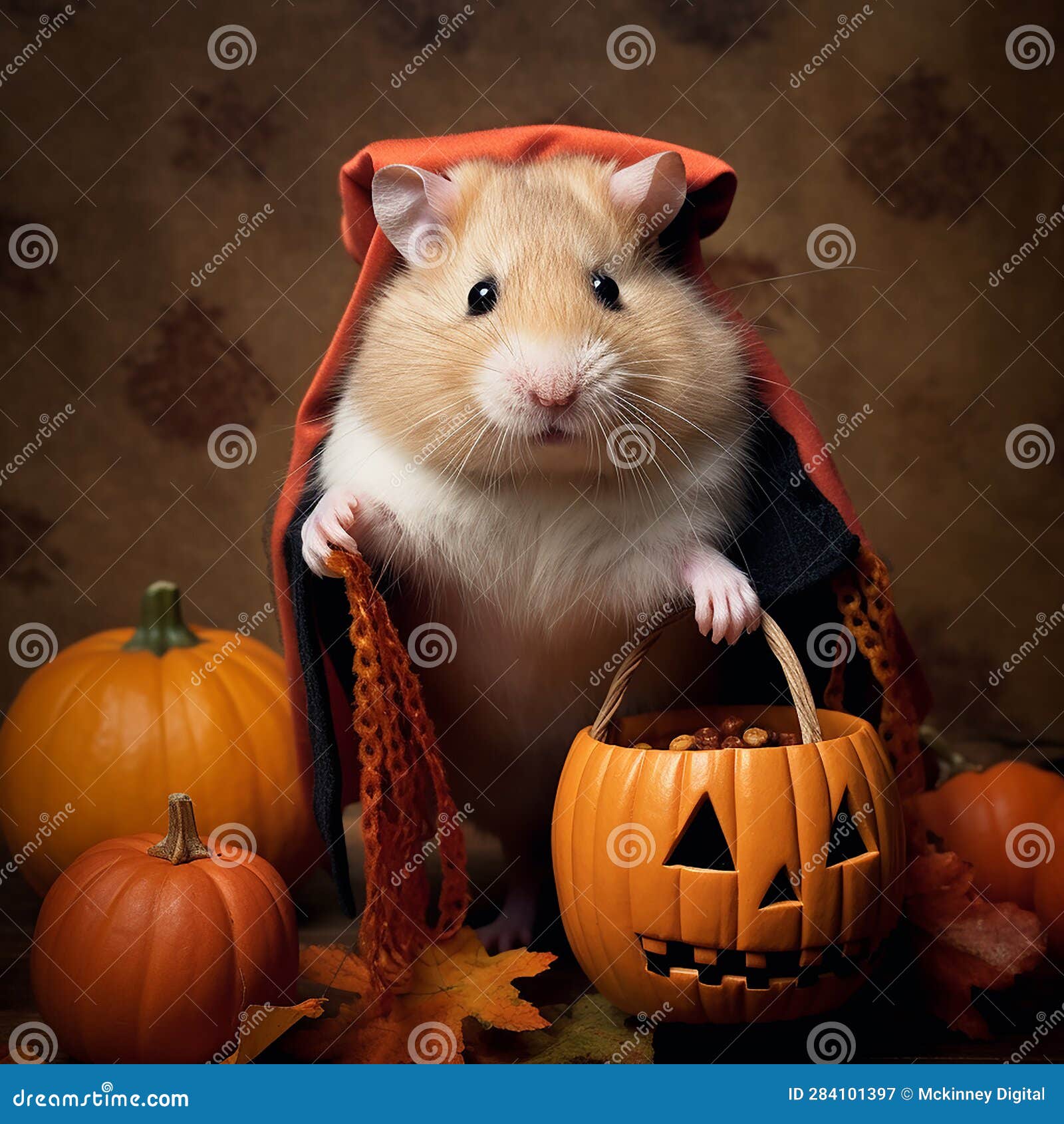 Hamster Being Festive and Celebrating Halloween. Created Using Ai ...