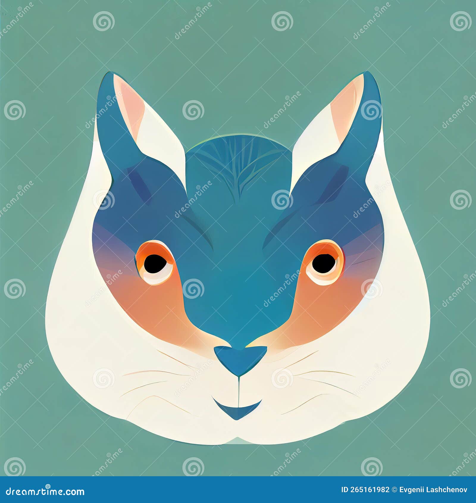 Hamster Head Illustration. Hamster Face Icon. Stylized Chipmunk Head ...