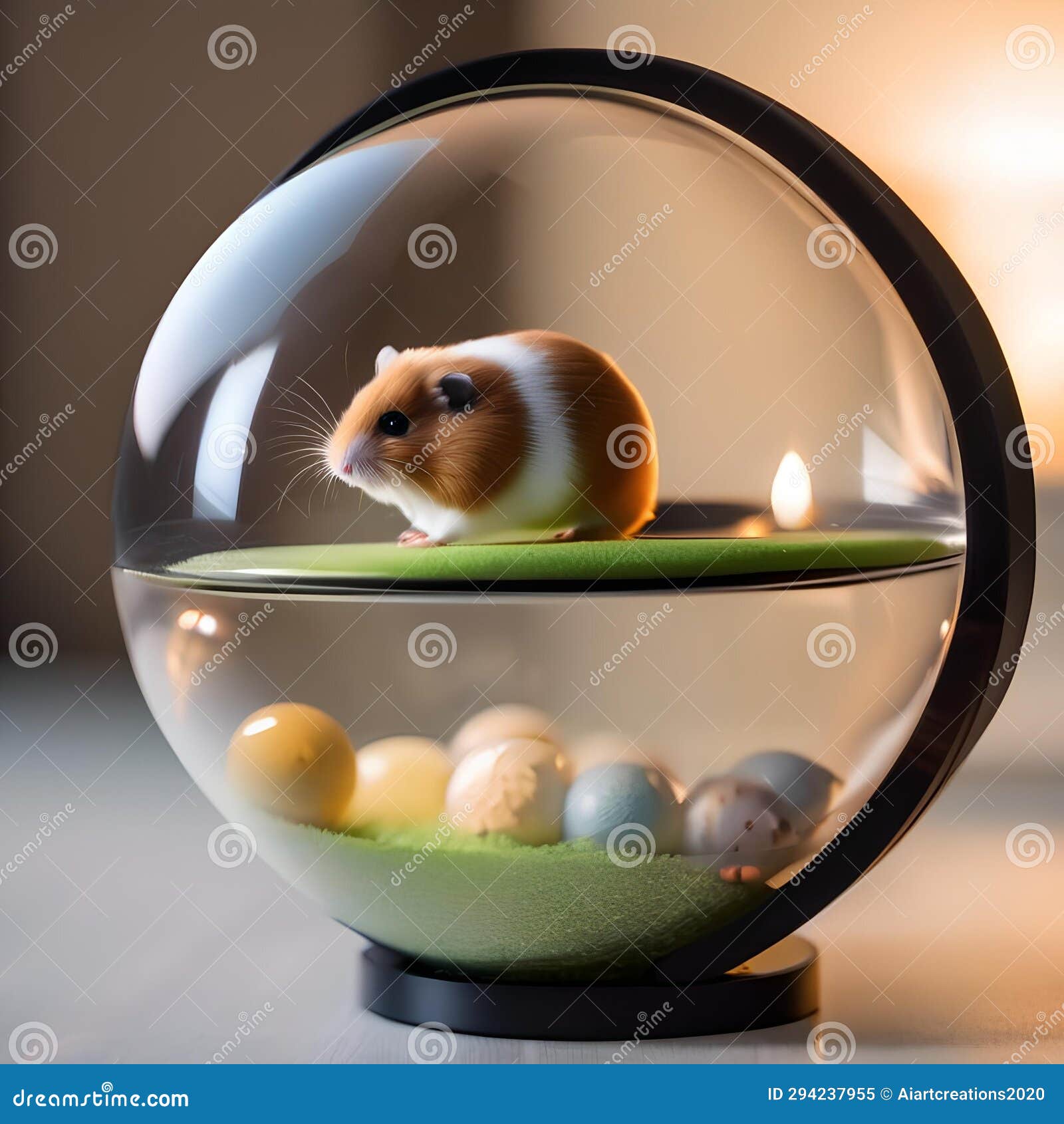 A Hamster in a Miniature Ball Rolling Toward a Tiny Countdown Clock1 ...