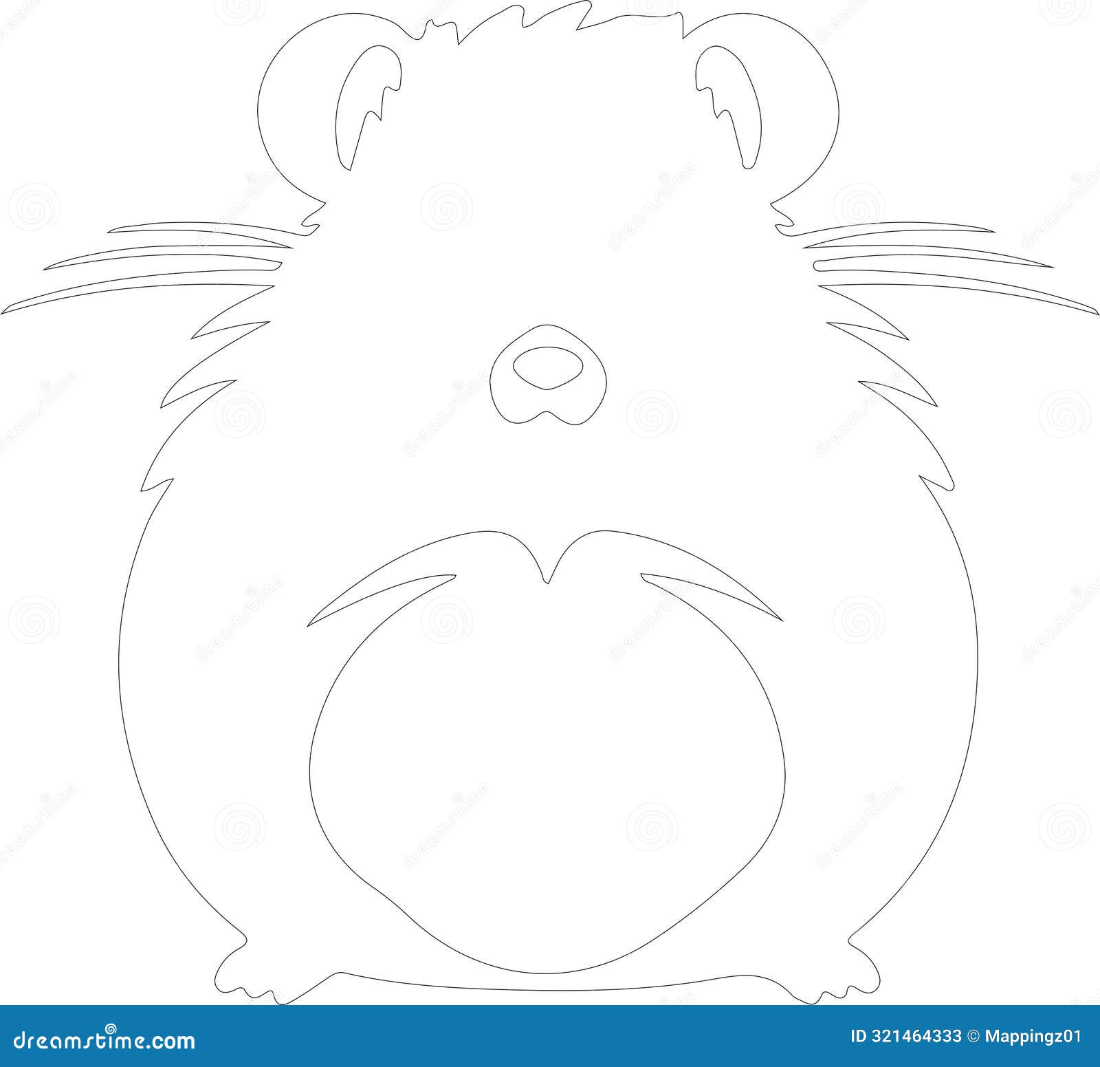 Hamster Outline Silhouette Generative Ai Stock Vector - Illustration of ...
