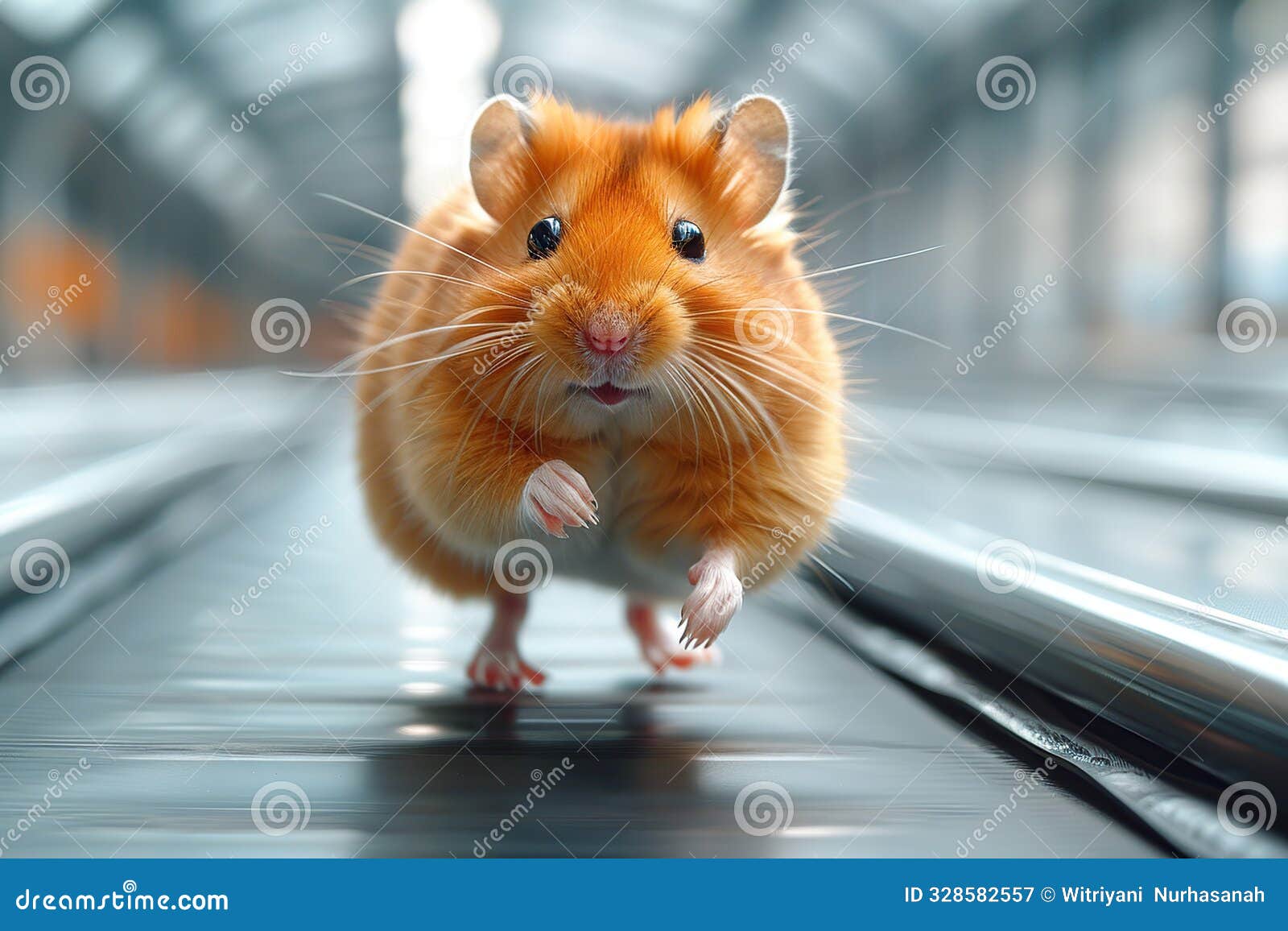 Hamster Running In Exercise Wheel: A Playful Image Of A Hamster Running ...