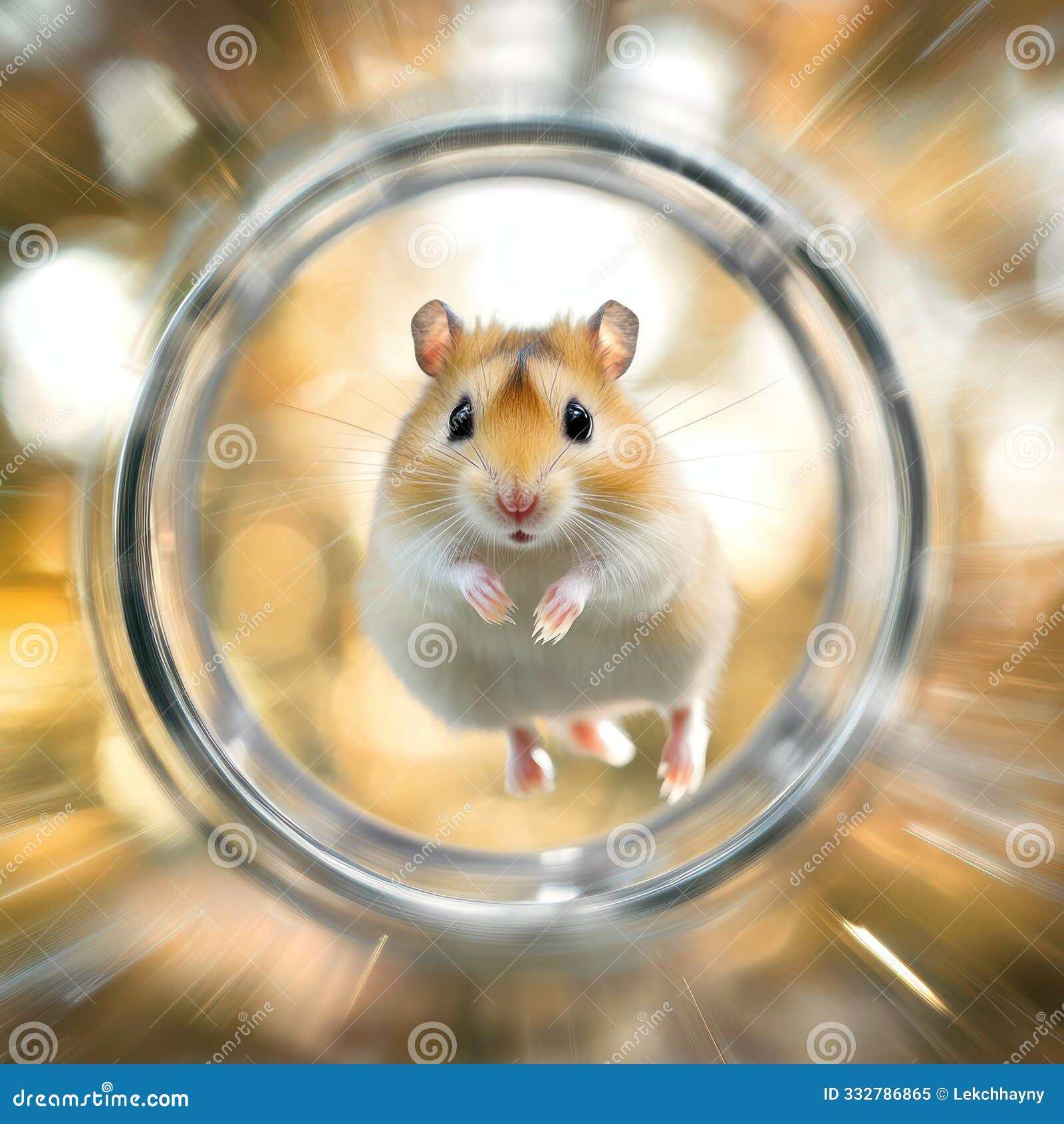 Hamster Running In Exercise Wheel: A Playful Image Of A Hamster Running ...