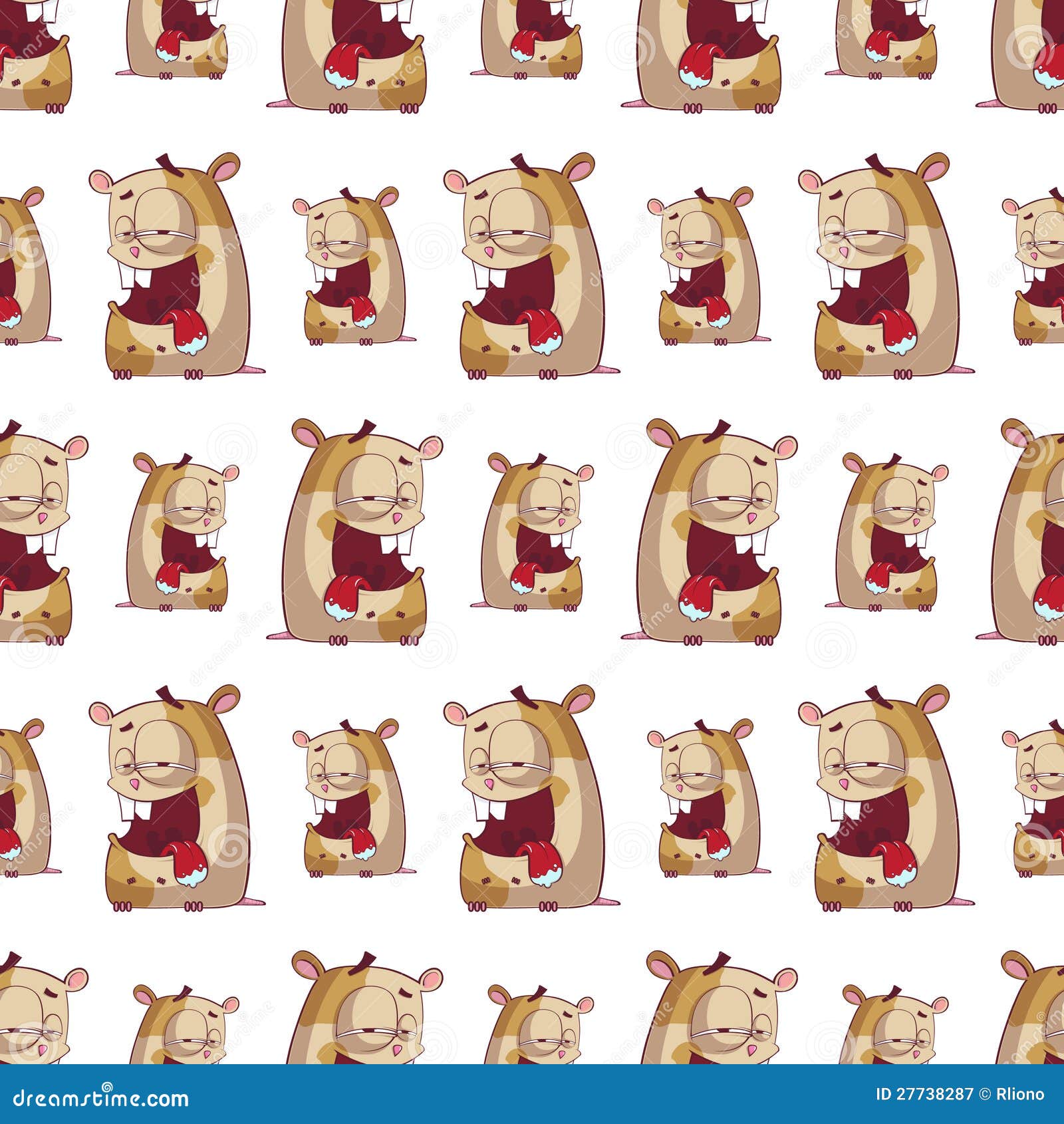 Hamster seamless texture. stock vector. Illustration of drawing - 27738287