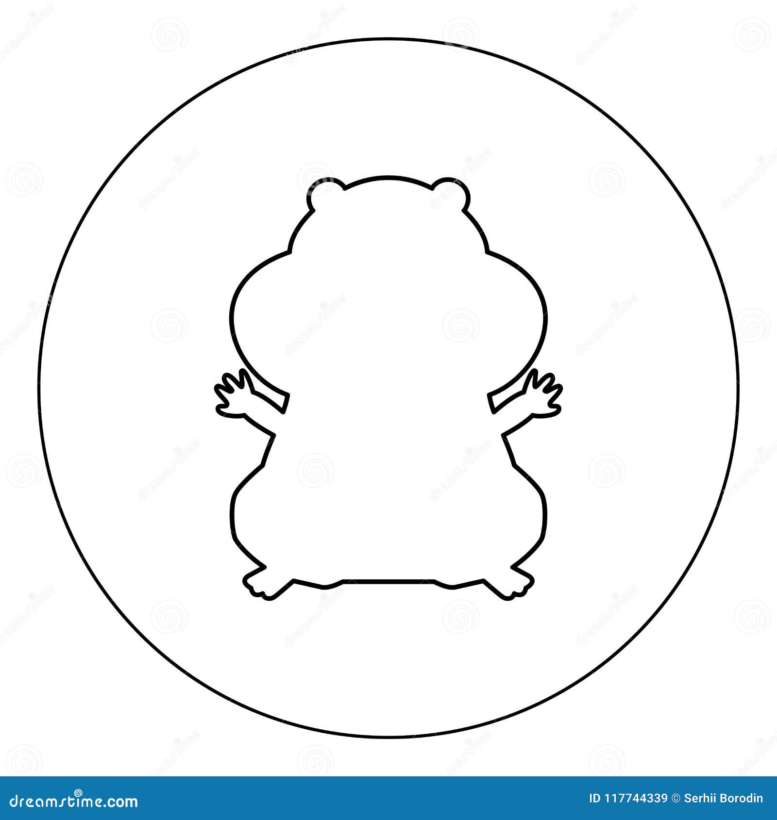 Hamster Silhouette Icon Black Color in Circle Vector Illustration ... Hamster Silhouette Icon Black Color in Circle Vector Illustration ...