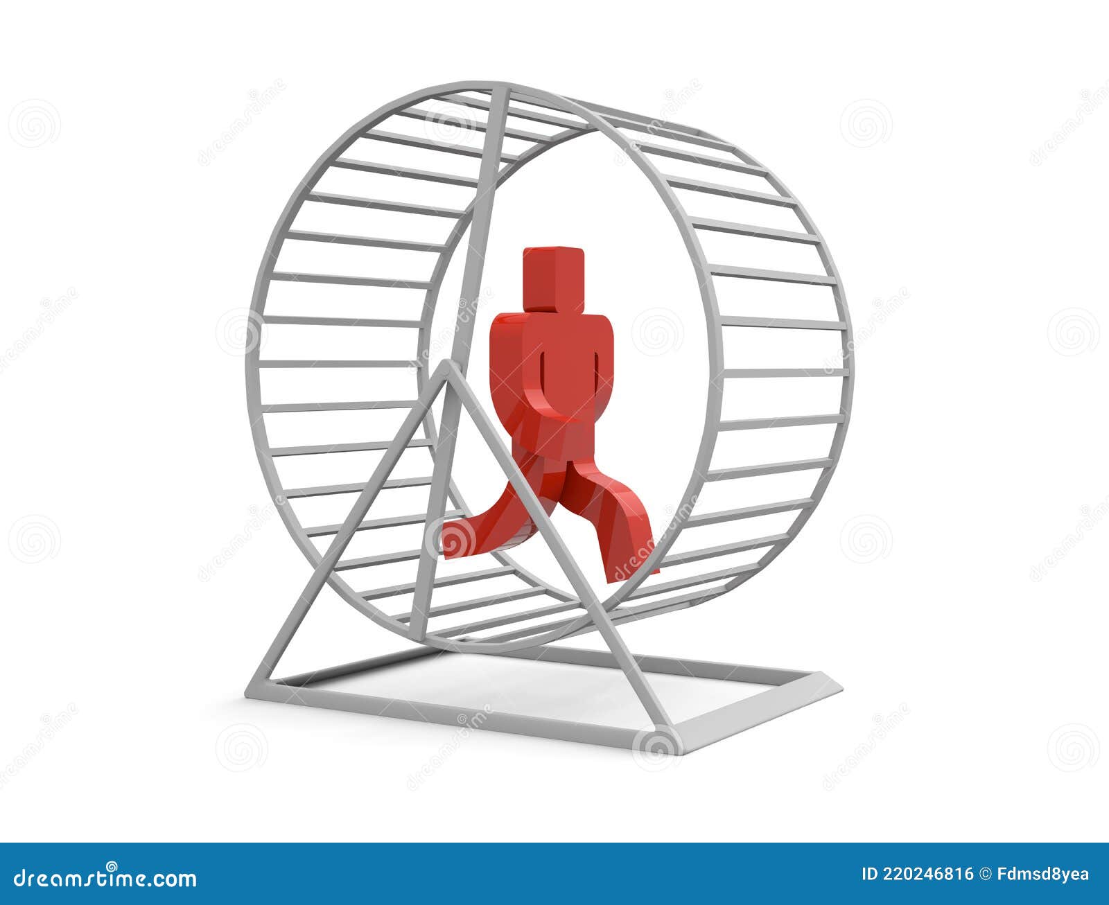 Hamster wheel stock illustration. Illustration of work - 220246816